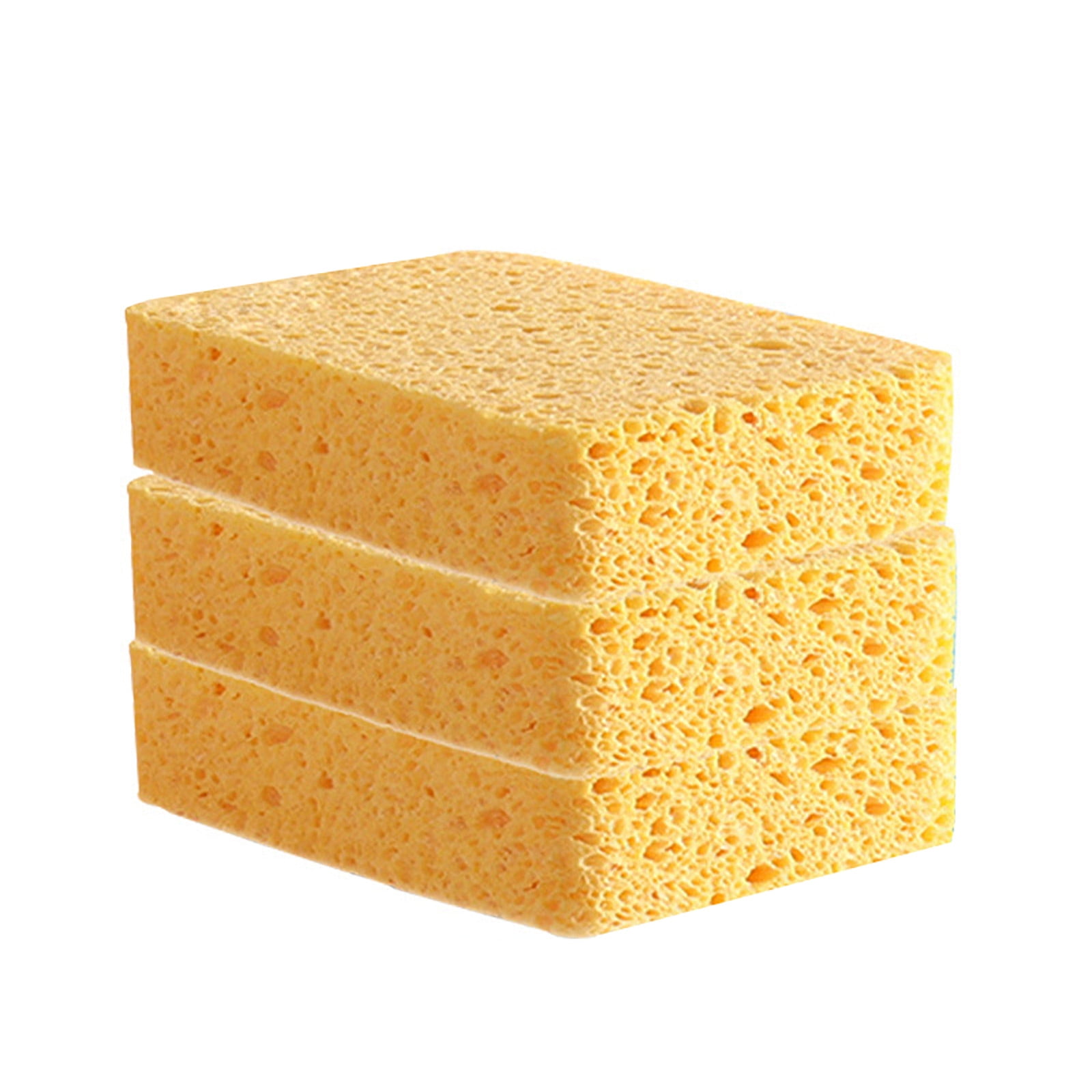 OAVQHLG3B 3Pcs Dishwashing Kitchen Sponge Quick Dishwashing Wood Pulp ...