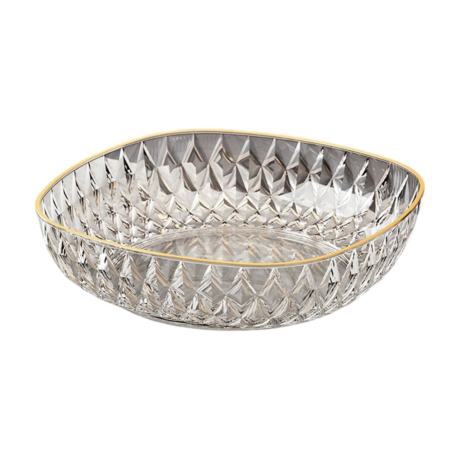 OAVQHLG3B Dessert Plates 7.8 Inch, Reusable Plastic Plates with Gold ...