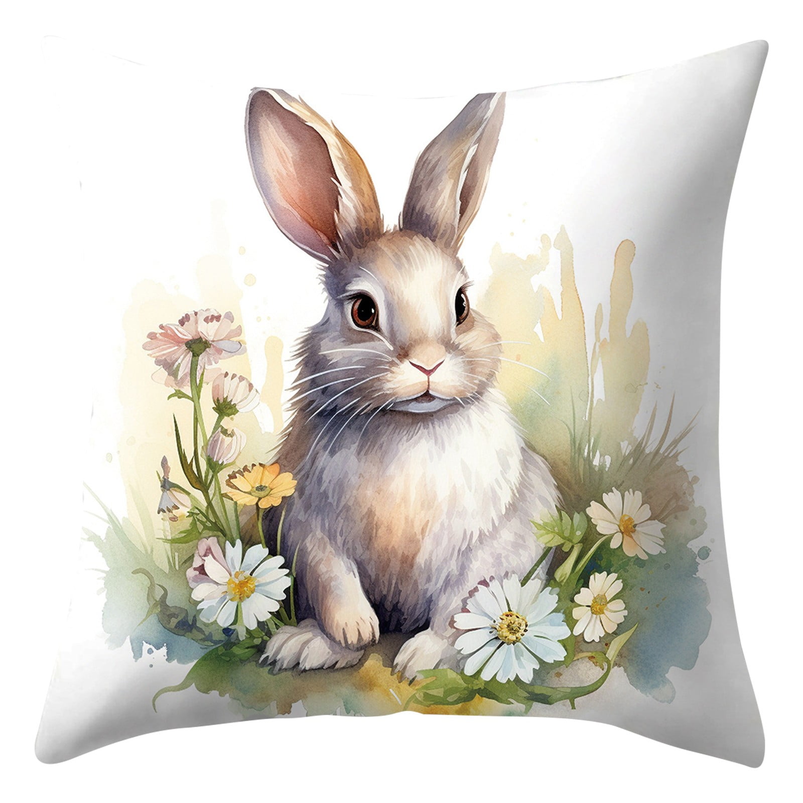 OAVQHLG3B Easter Decoration for Home Easter Flower Bunny Printed Linen ...