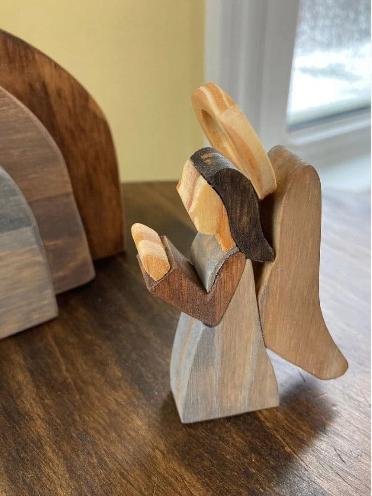 OAVQHLG3B Easter Resurrection Scene Set He is Risen Wooden Tabletop ...