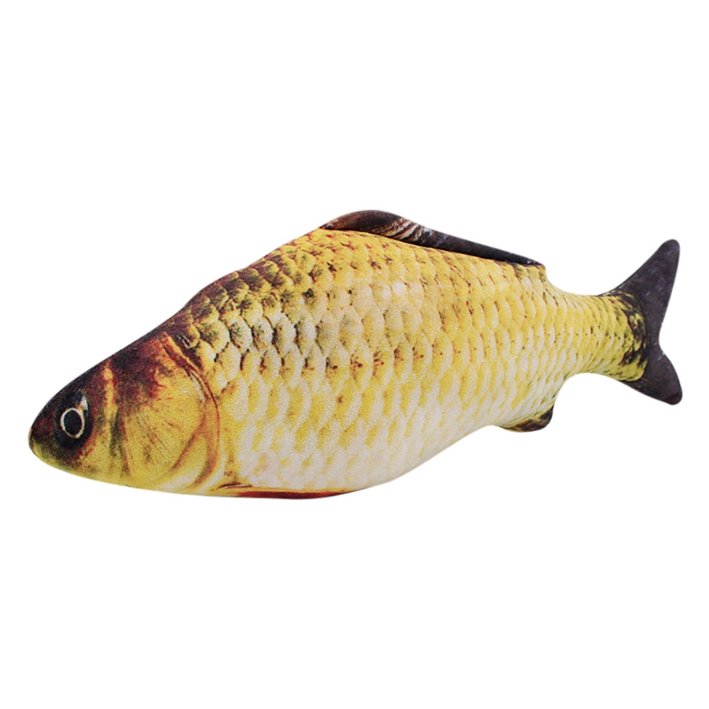 OAVQHLG3B Fish Cat Toy Realistic Fish Cat Catnip Toy Soft Cat Chewing ...