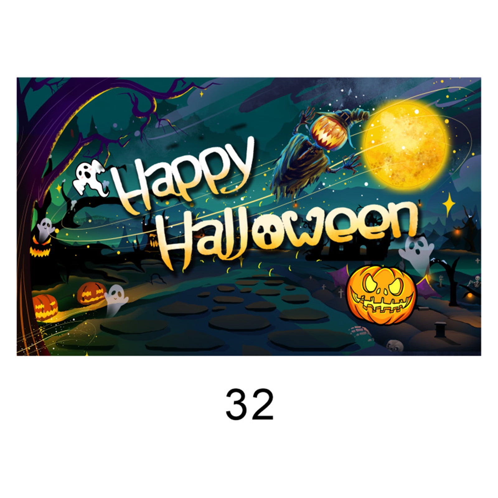 OAVQHLG3B Halloween Banner Halloween Backdrop Halloween Decoration ...
