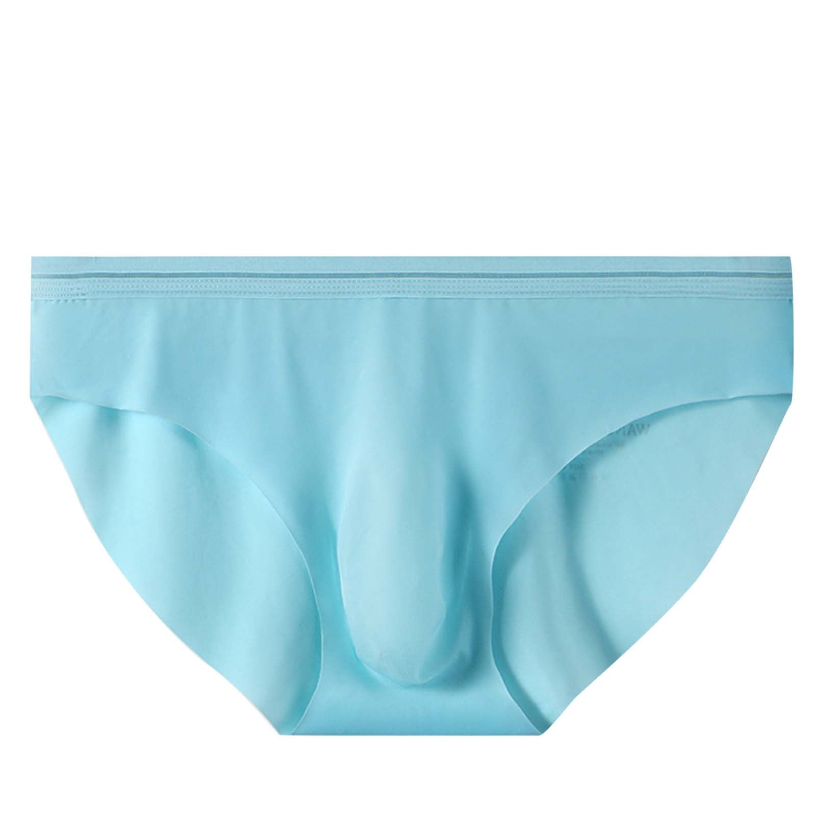 OAVQHLG3B Men's Solid Color Ice Silk Seamless One Piece Briefs ...