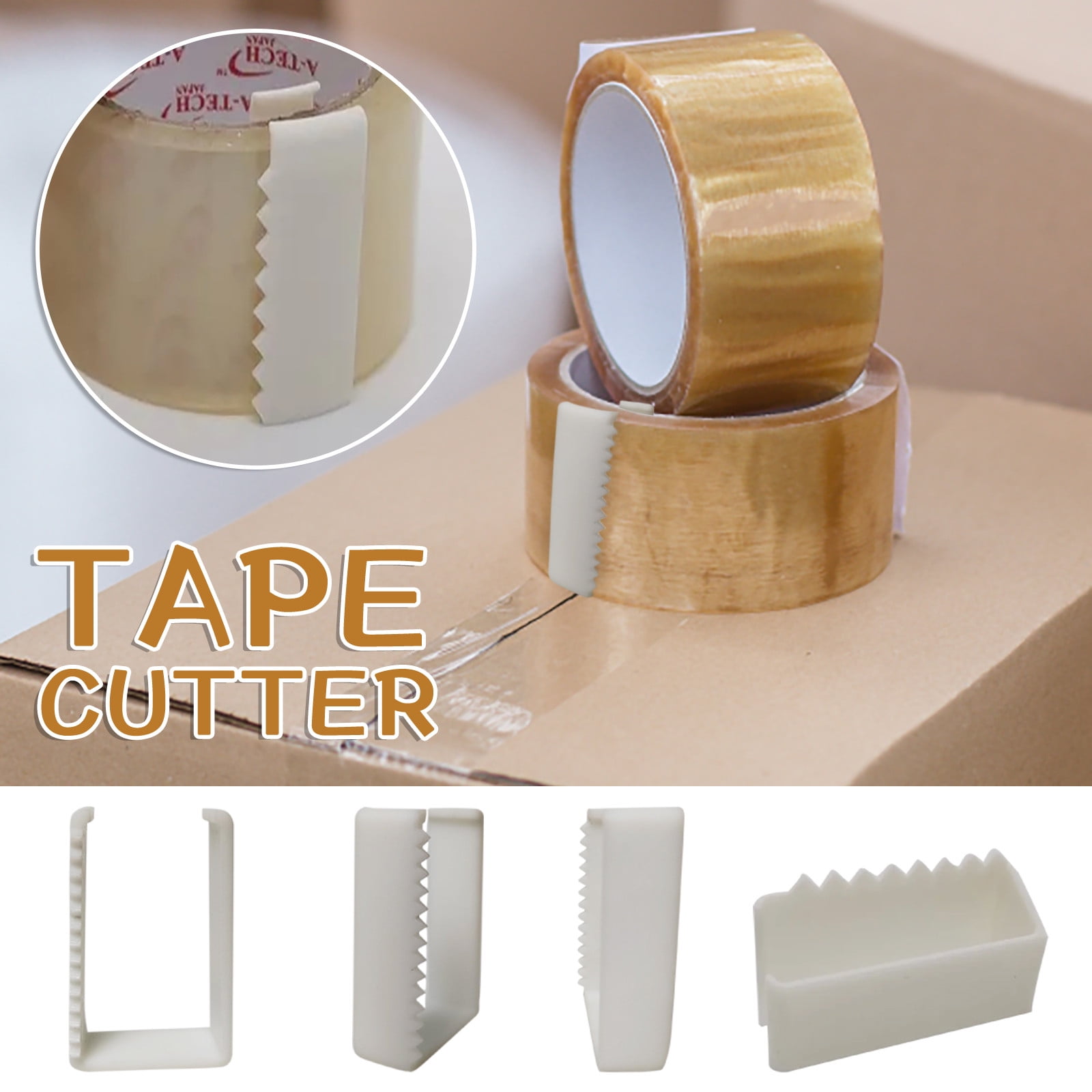 OAVQHLG3B Mini Serrated Office Plastic Tape Cutter Home Portable Cutter ...