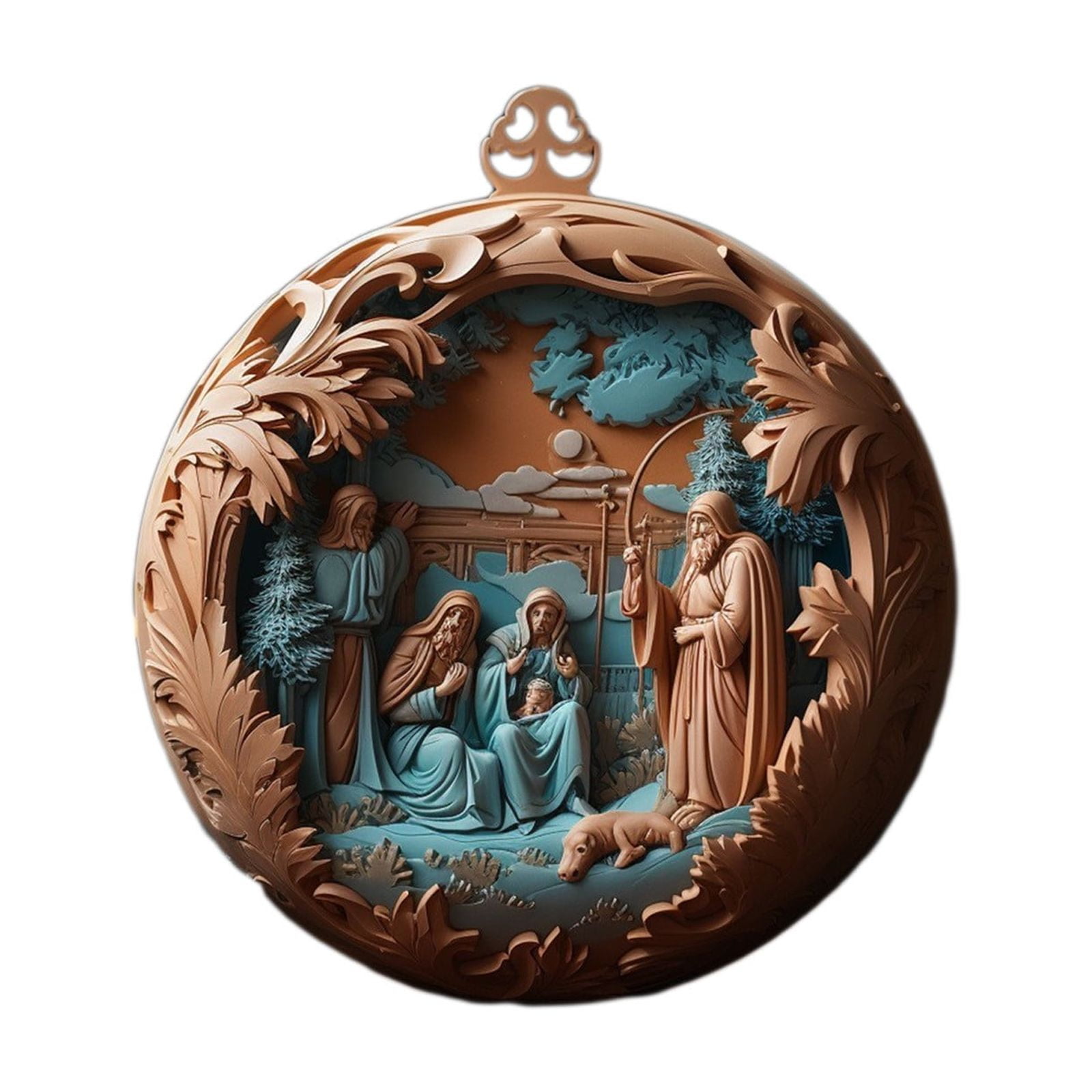 Clearance! Nativity Christmas Ornaments,3D Acrylic Nativity Ornaments ...