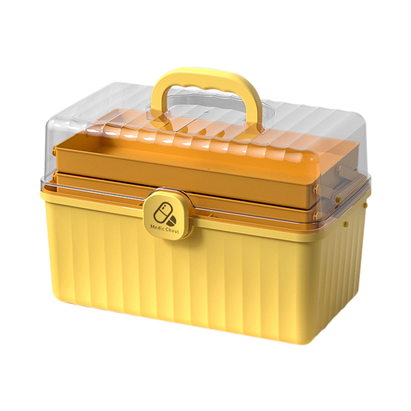 OAVQHLG3B Plastic First Aid Storage Box Container Bin,3-Tier Medicine ...