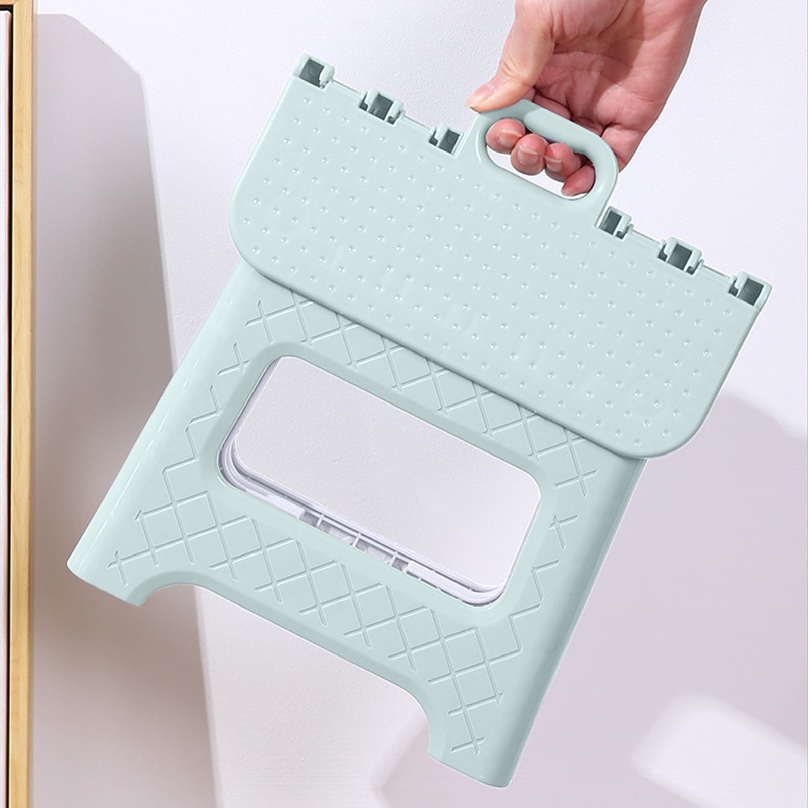 OAVQHLG3B Plastic Folding Stool with Non-Slip Dots, Convenient, Sturdy ...