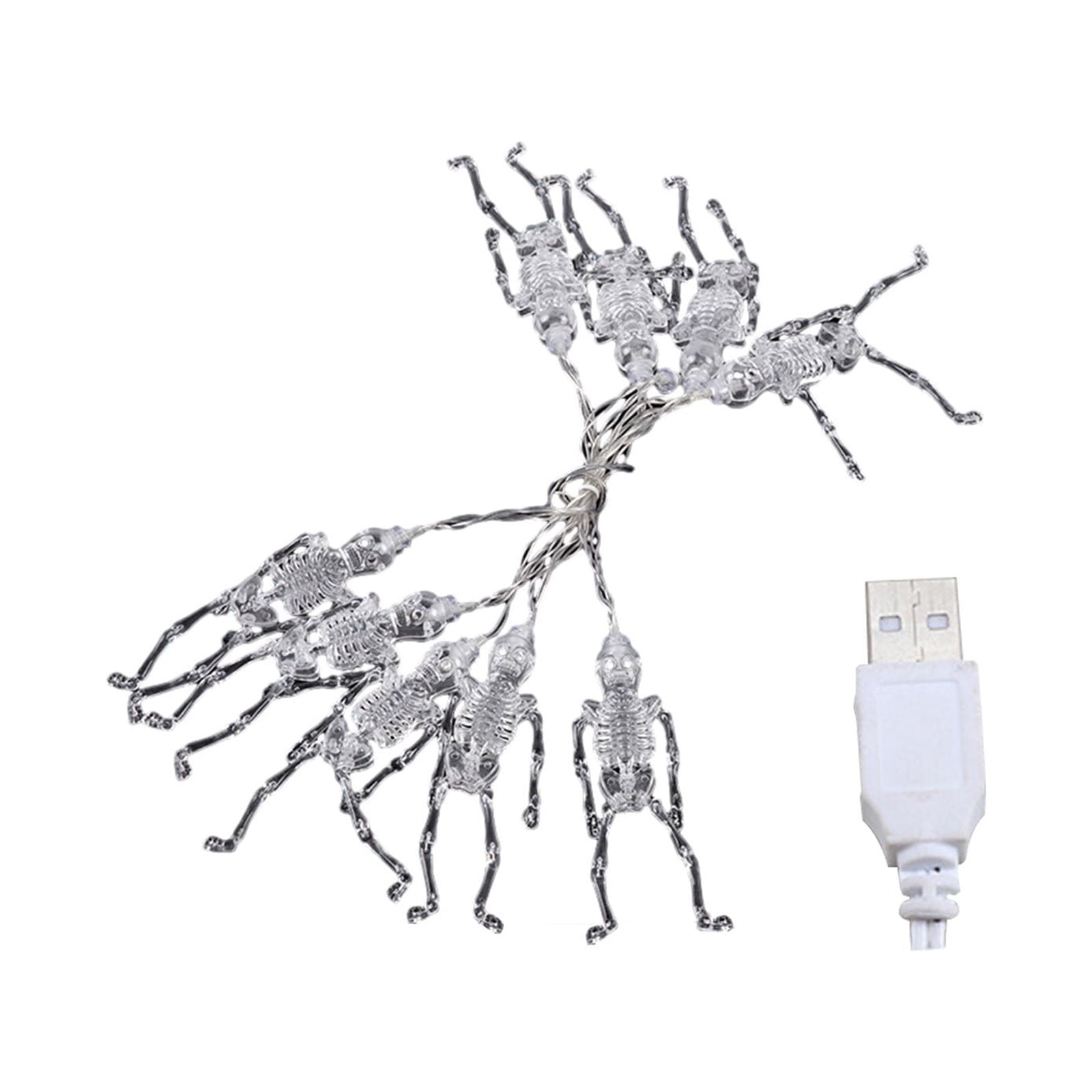 OAVQHLG3B Skeleton Lights Halloween String Lights,10 LEDs Skeleton ...