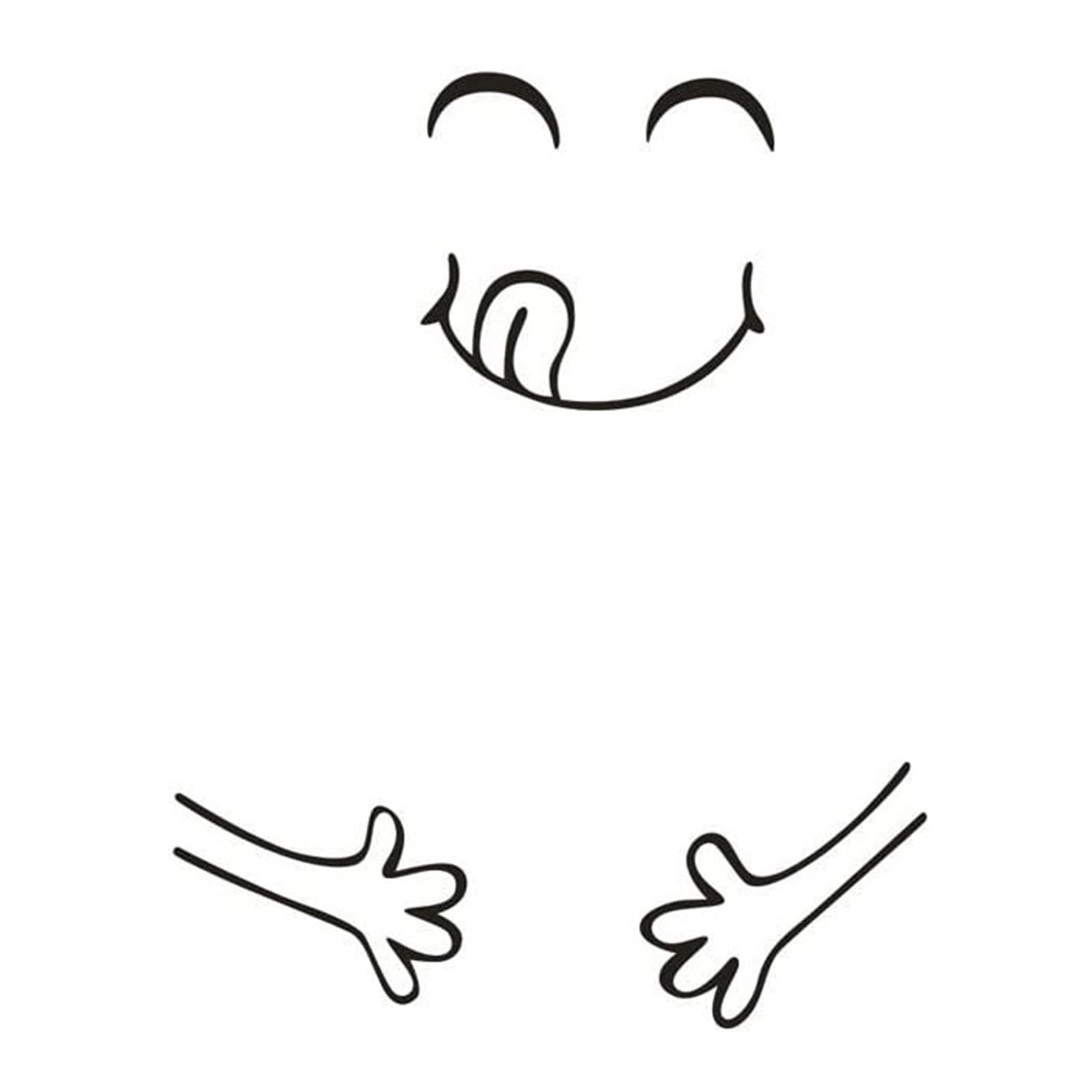 OAVQHLG3B Smile Fridge Stickers, Cute Refrigerator Decal Smiling Face ...