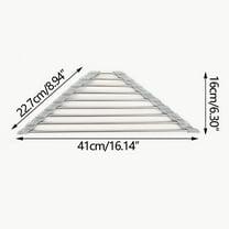 Sink Drying Rack Roll Up Triangle Dish Drying Rack for Sink Corner Roll ...