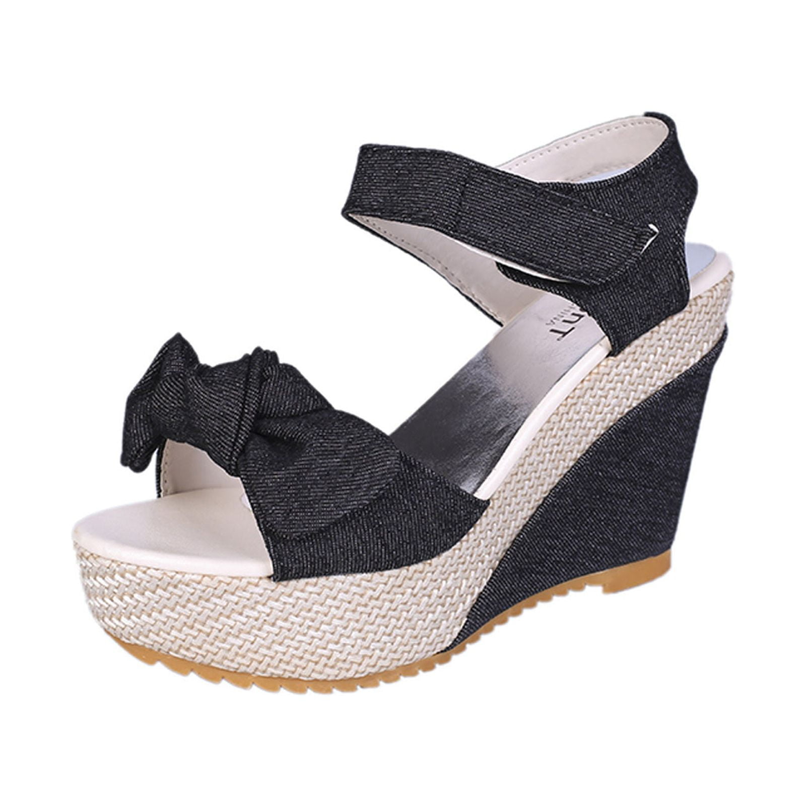 OAVQHLG3B Wedge Sandals for Women Fashion Women Ankle Strap Summer ...