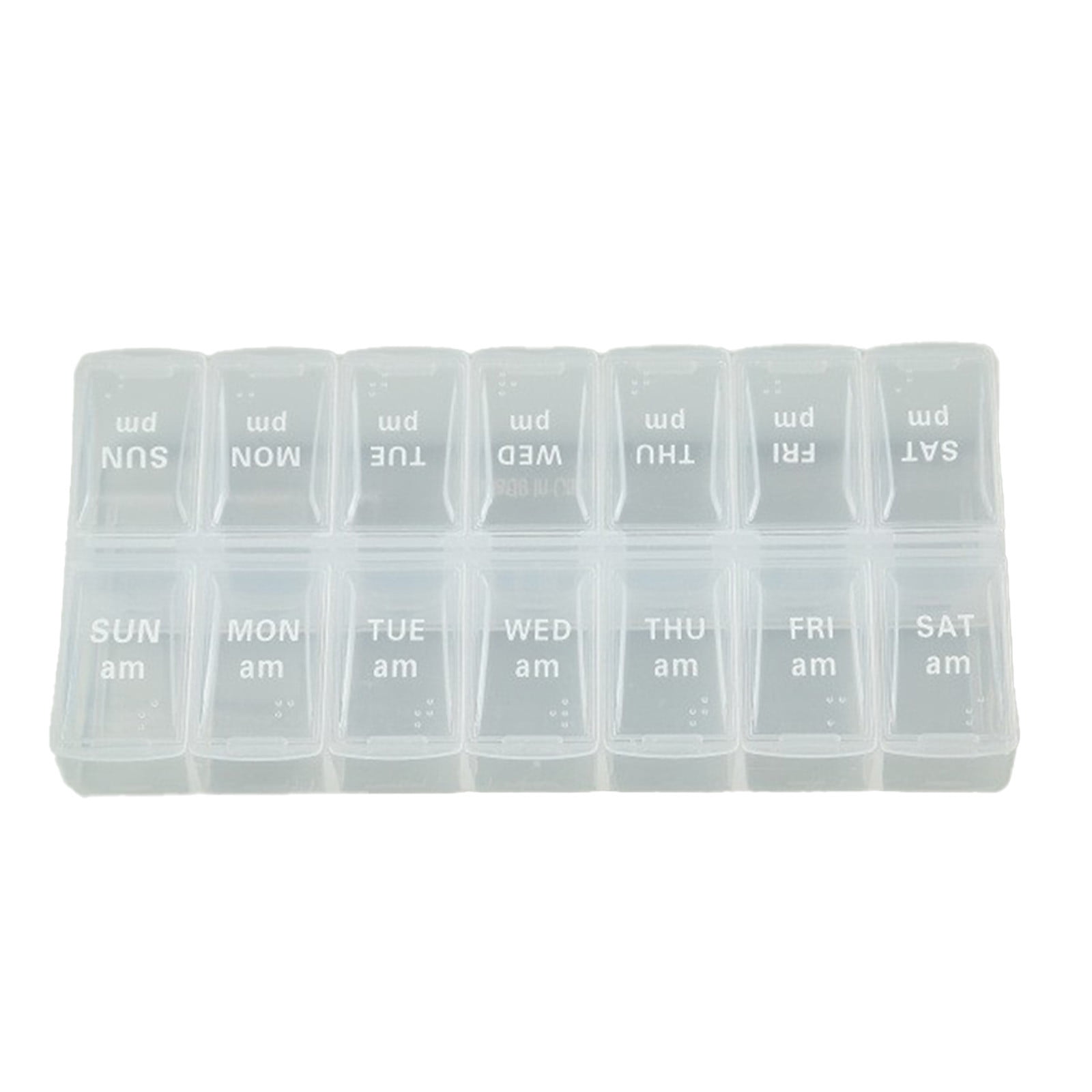 OAVQHLG3B Weekly 7-Day AM/PM Pill Organizer, Vitamin Case and Medicine ...
