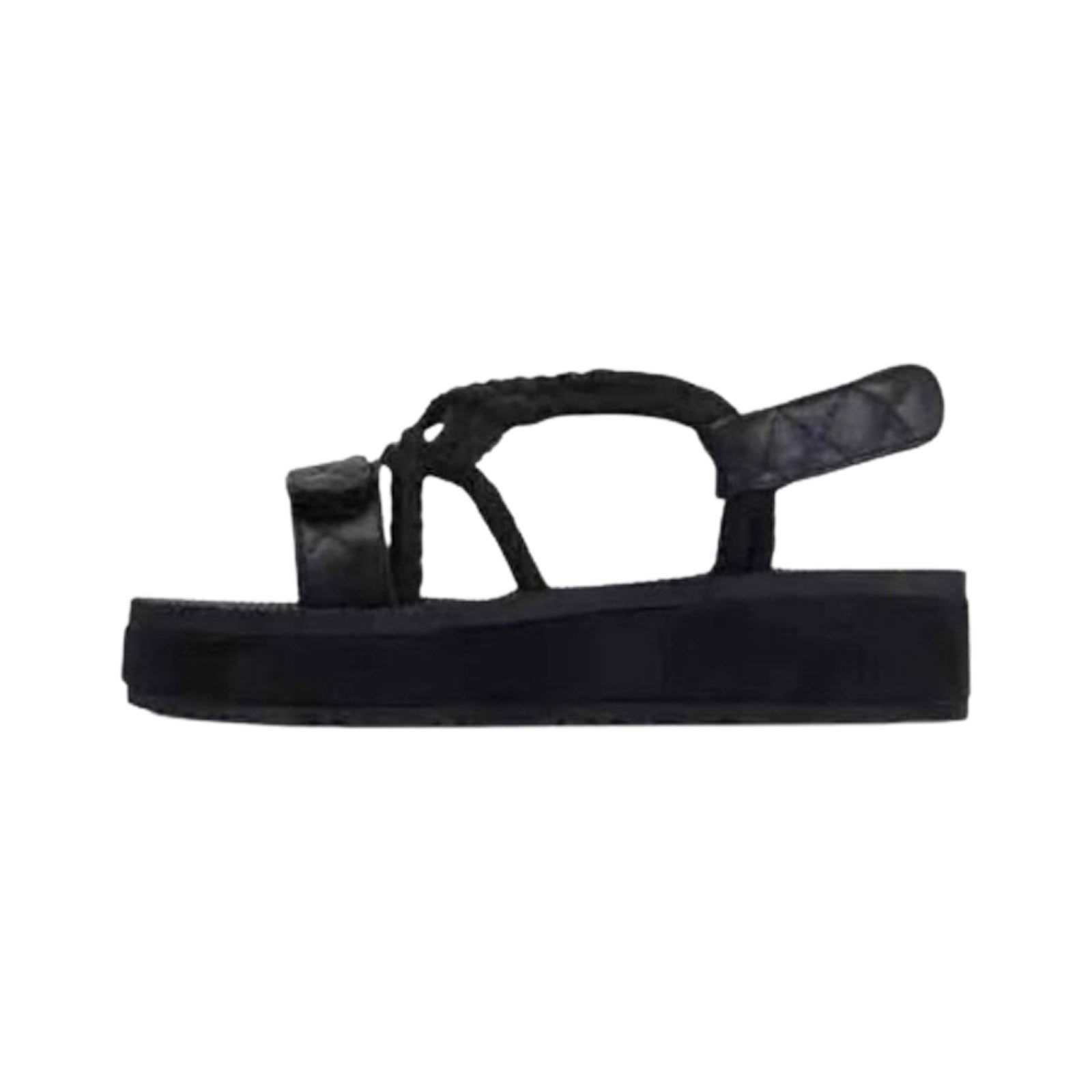 OAVQHLG3B Women's Leisure Vacation Thick Soled Round Toe Rope Beach ...
