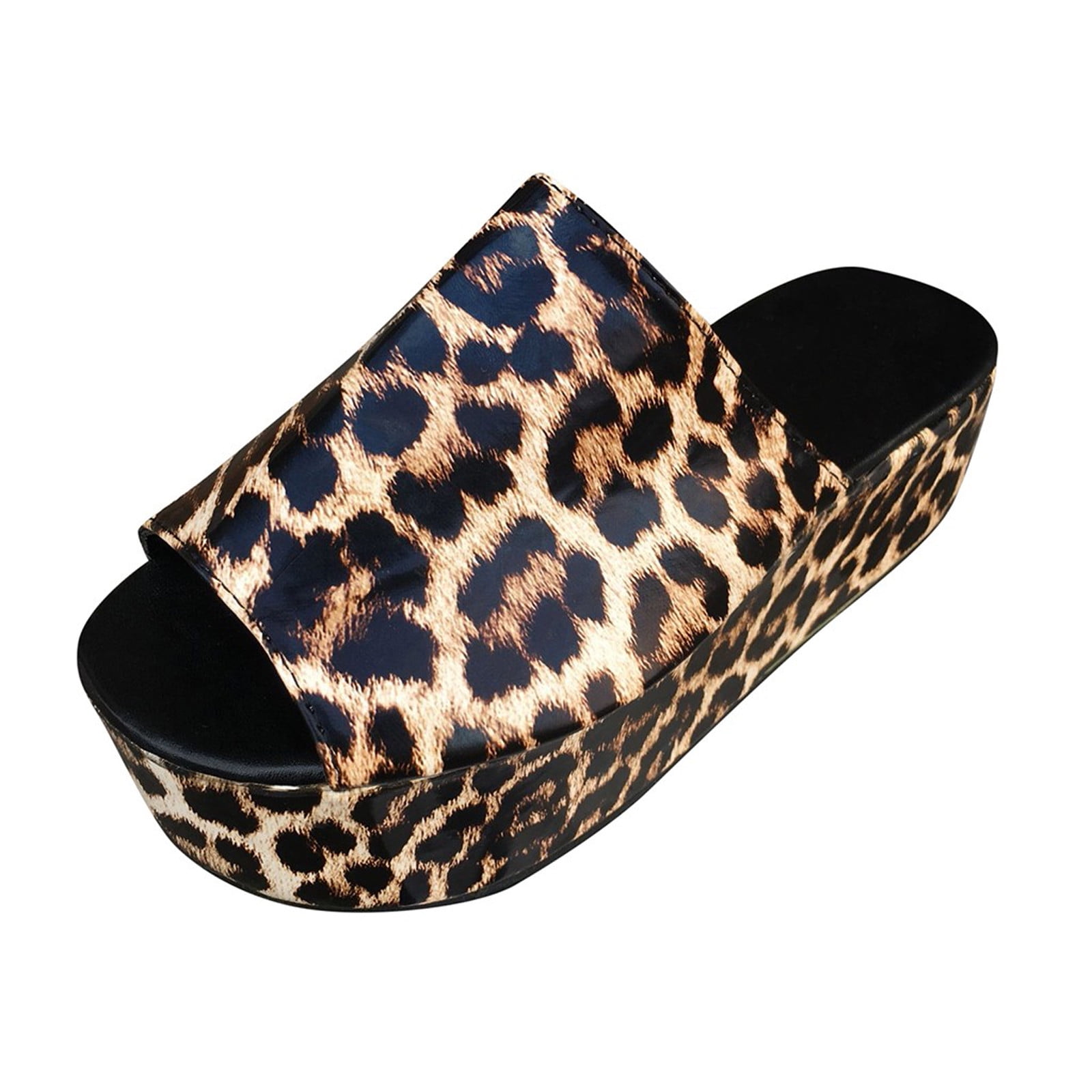 OAVQHLG3B Women's Open Toed Fish Mouth Platform Slippers Waterproof ...