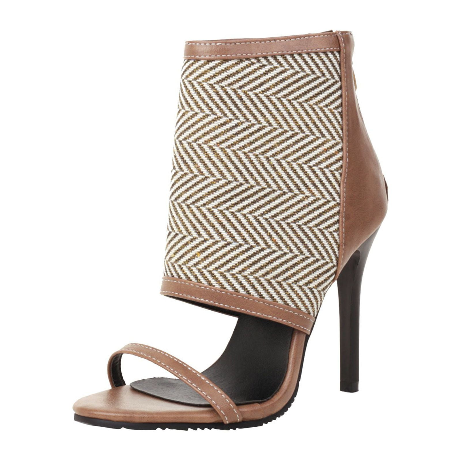 OAVQHLG3B Women's Shoes Back Zip Sandals Super High Heel Peep Toe ...