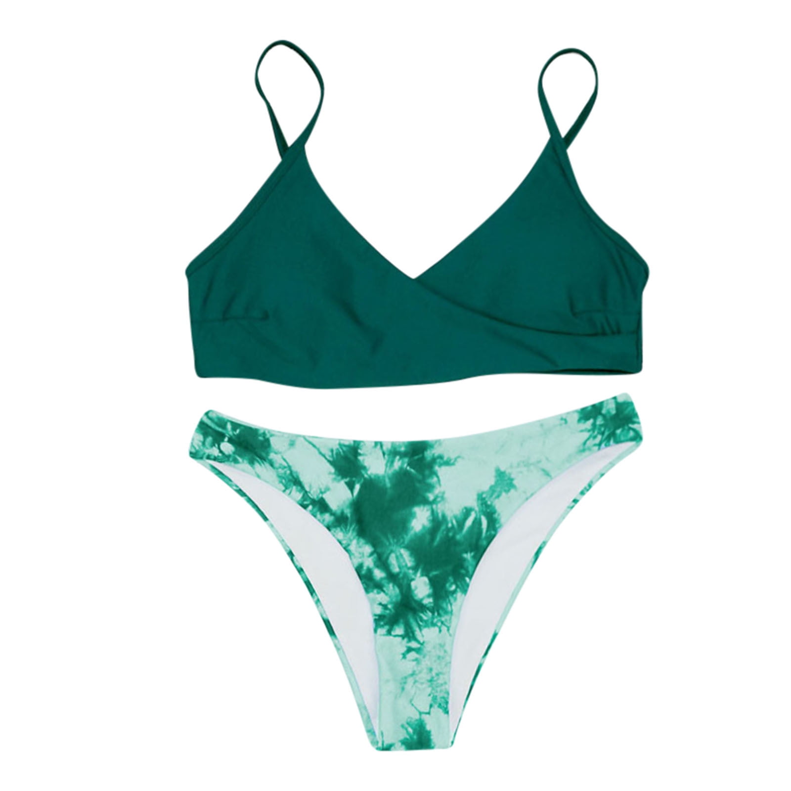 OAVQHLG3B Women's Swimsuit Bikini Set Marble Printed Two Piece Bathing ...