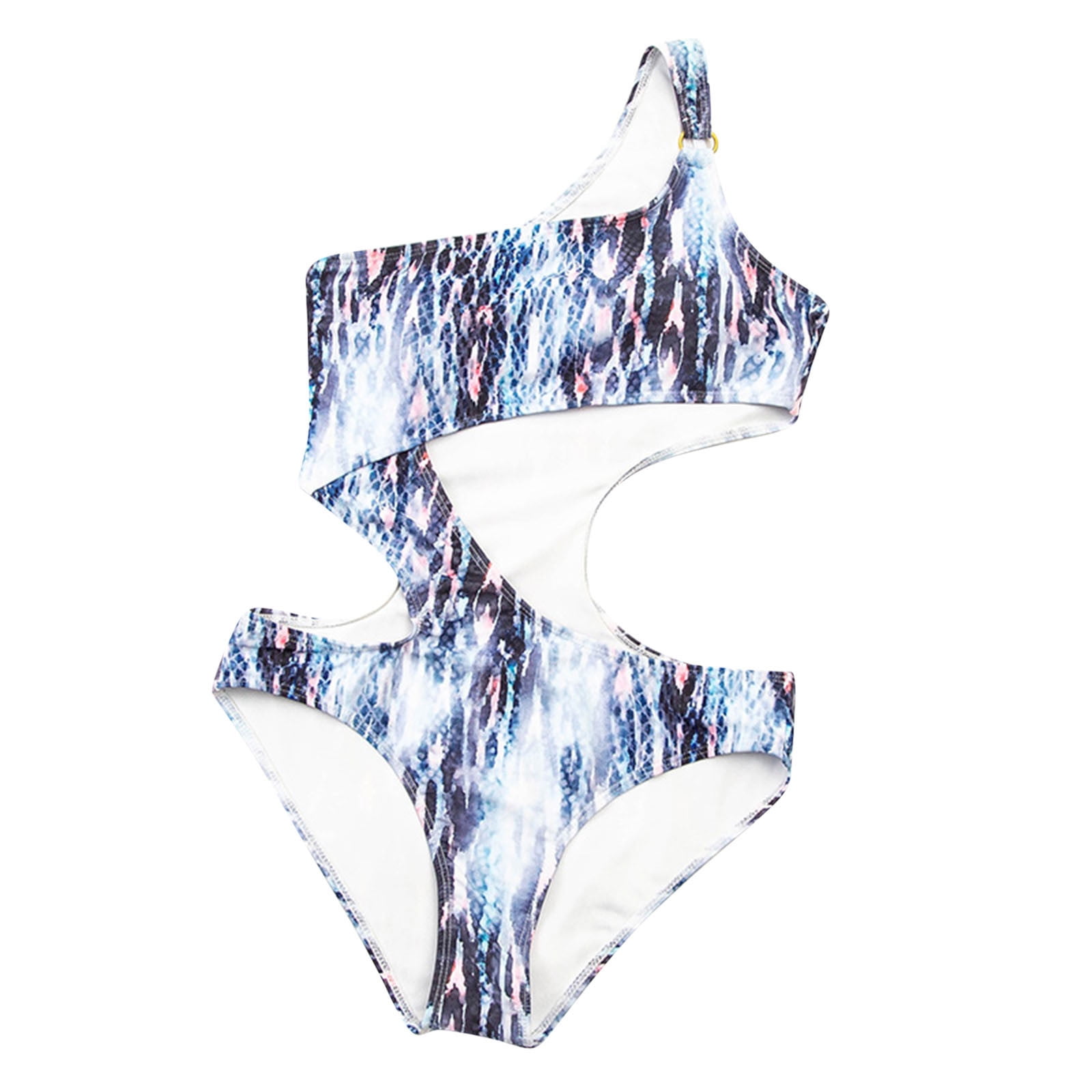 OAVQHLG3B Womens One Piece Swimsuit, Snakeskin Monokini Bathing Suit ...