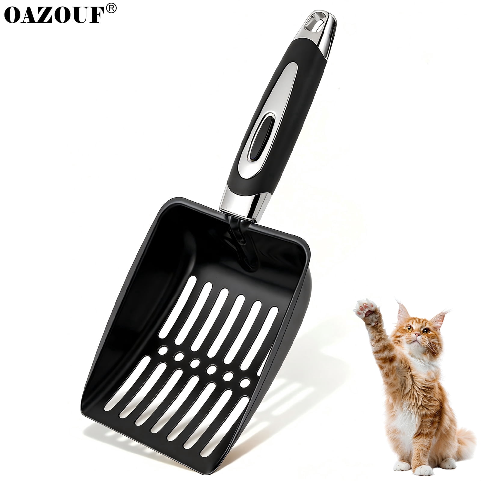 OAZOUF Stainless Steel Metal Cat Litter Scoop, Heavy Duty Rustproof Cat ...