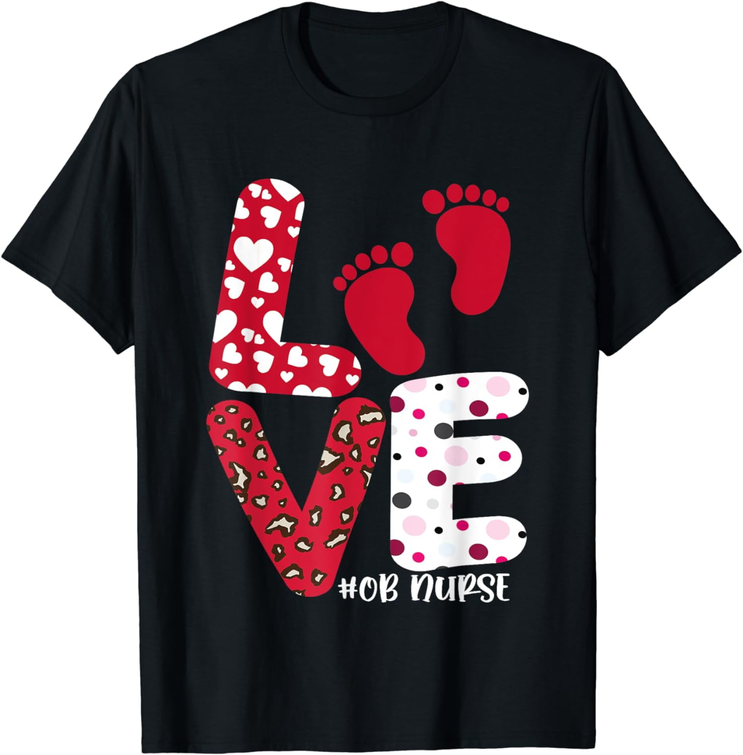 OB Nurse Valentines Day Delivery Labor Nursing Lovers T-Shirt - Walmart.com