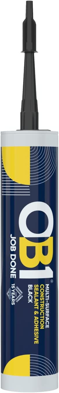 OB1 Black - Multi-Surface Construction Sealant & Adhesive Waterproof Silicone - Walmart.com