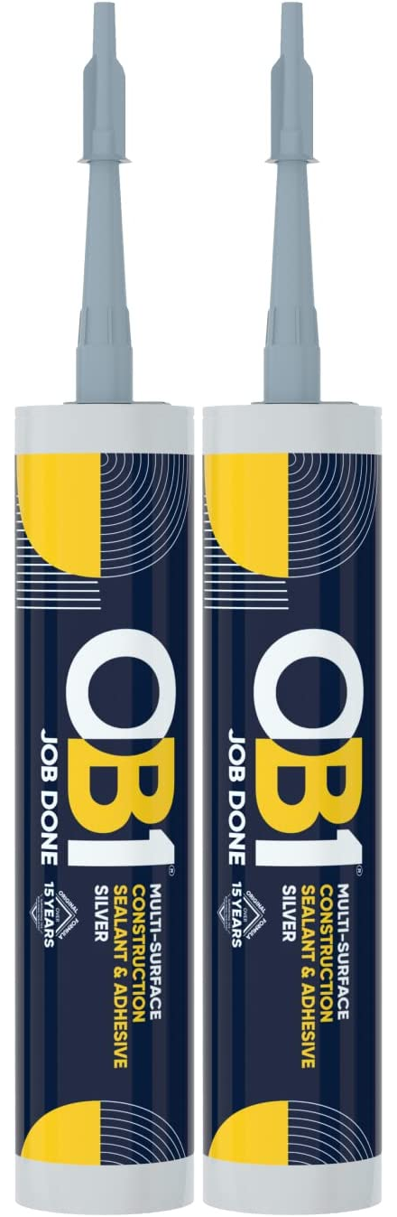 OB1 Silver - Multi-Surface Construction Sealant & Adhesive Waterproof ...