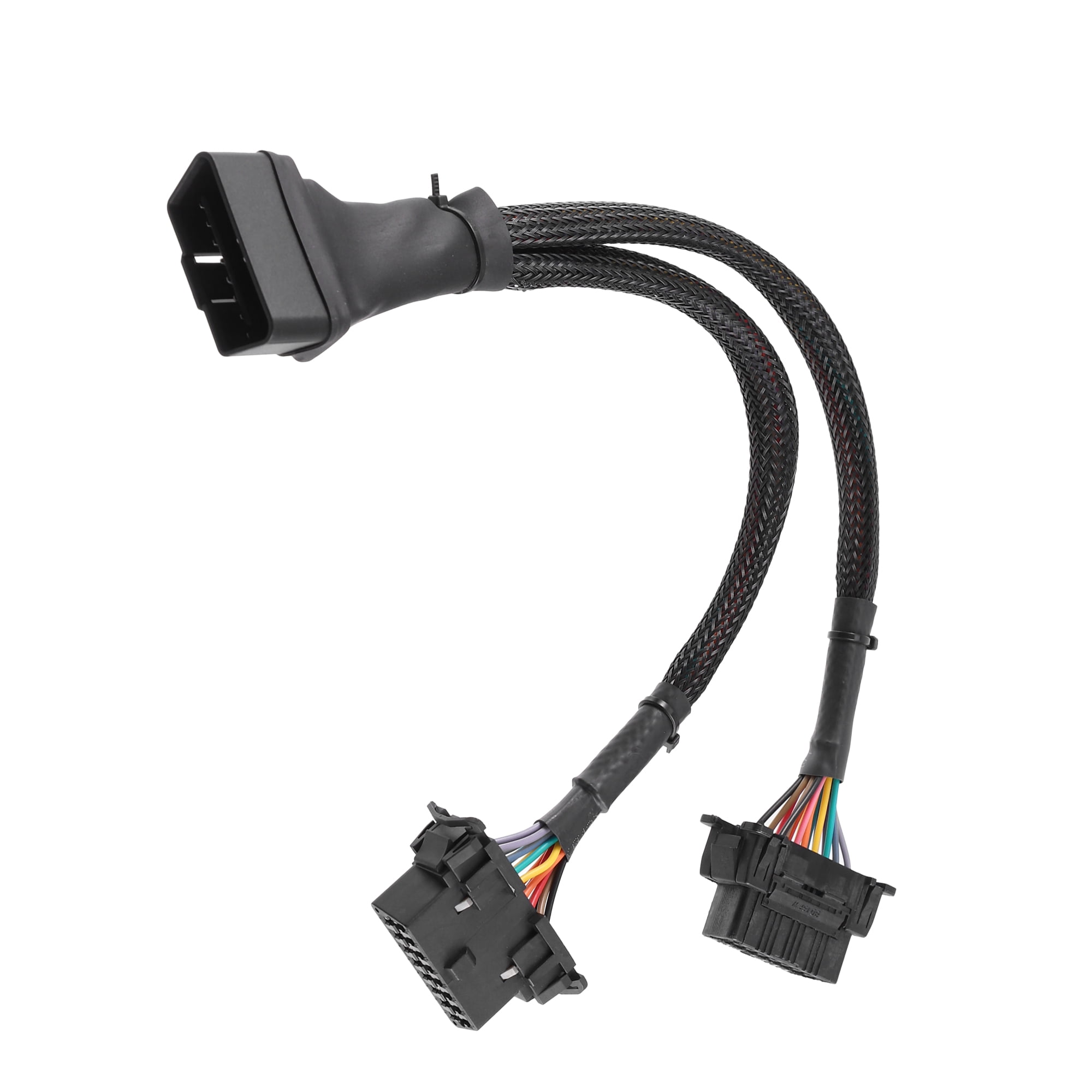OBD 2 16-Pin 1 to 2 Splitter Y Cable Diagnostic Tool Adapter Connector Cable Replaces for GPS ...