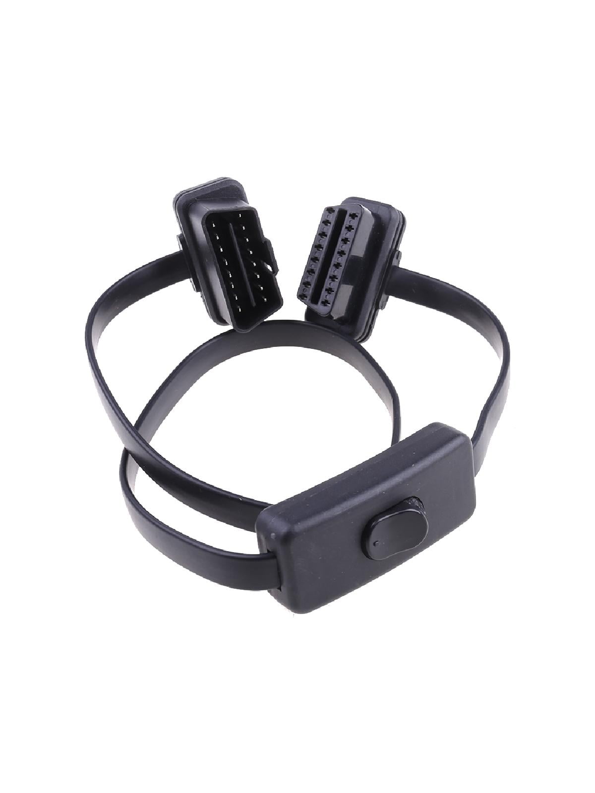 OBD-II OBD2 Right Angle 16 Pin Auto SUV Car Male to Female Extension ...