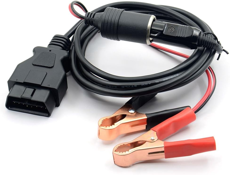 OBD II Vehicle ECU Emergency Power Supply Cable Memory Saver (3Meter ...