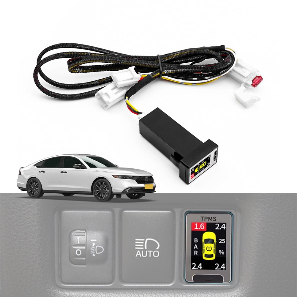 OBD LCD Screen Display TPMS Type Tire Pressure Monitor System For Honda ...