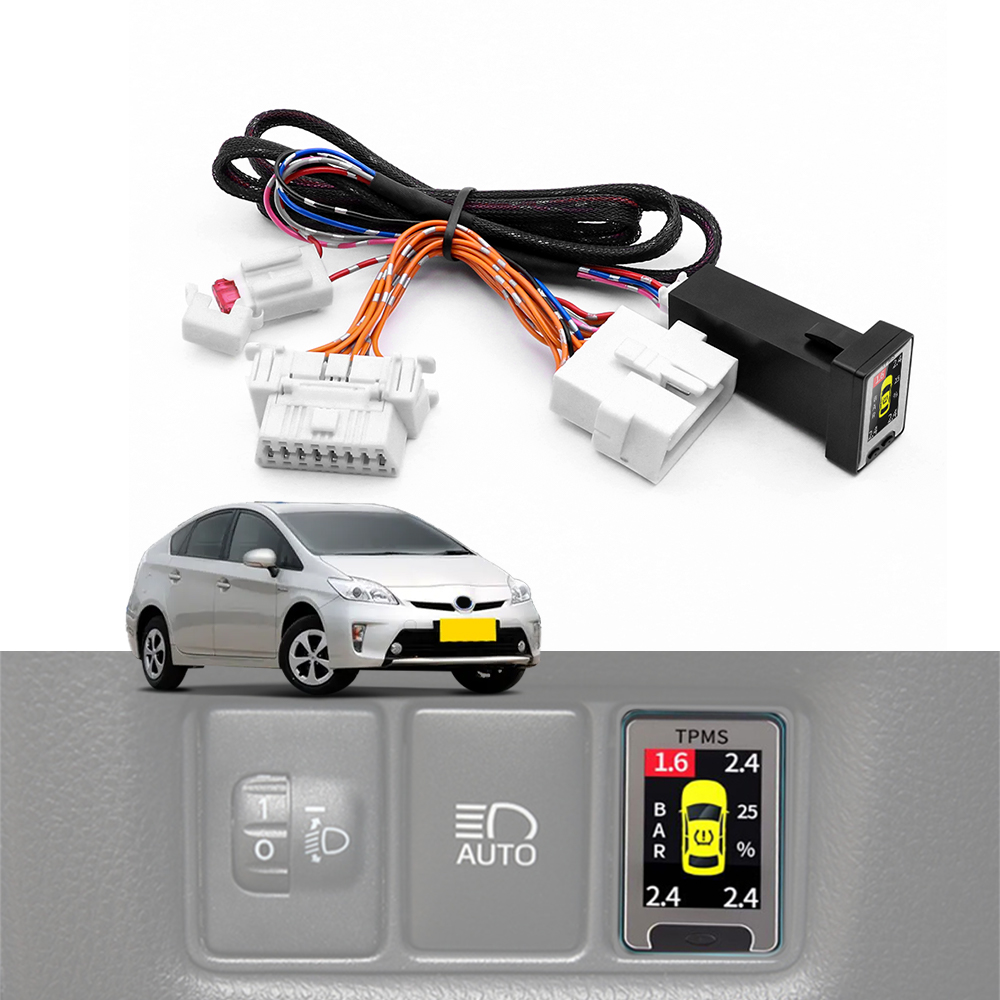 OBD LCD Screen Display TPMS Type Tire Pressure Monitor System For ...