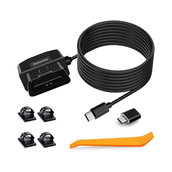 OBD Power Cable for Dash Camera 24 Hours Surveillance and Acc Two Mode ...