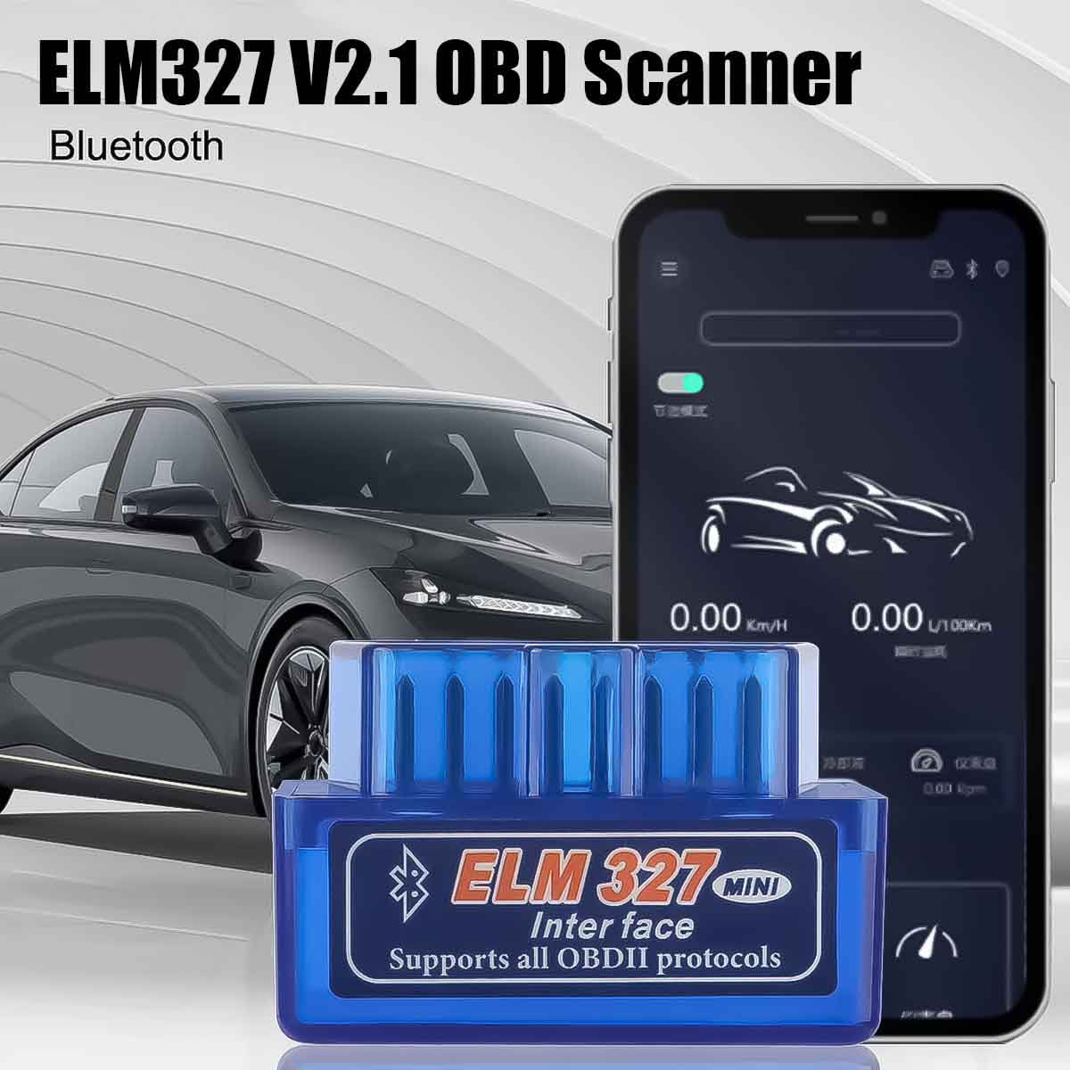 OBD V2.1 mini ELM327 OBD2 Bluetooth Auto Scanner OBDII 2 Car ELM 327 ...