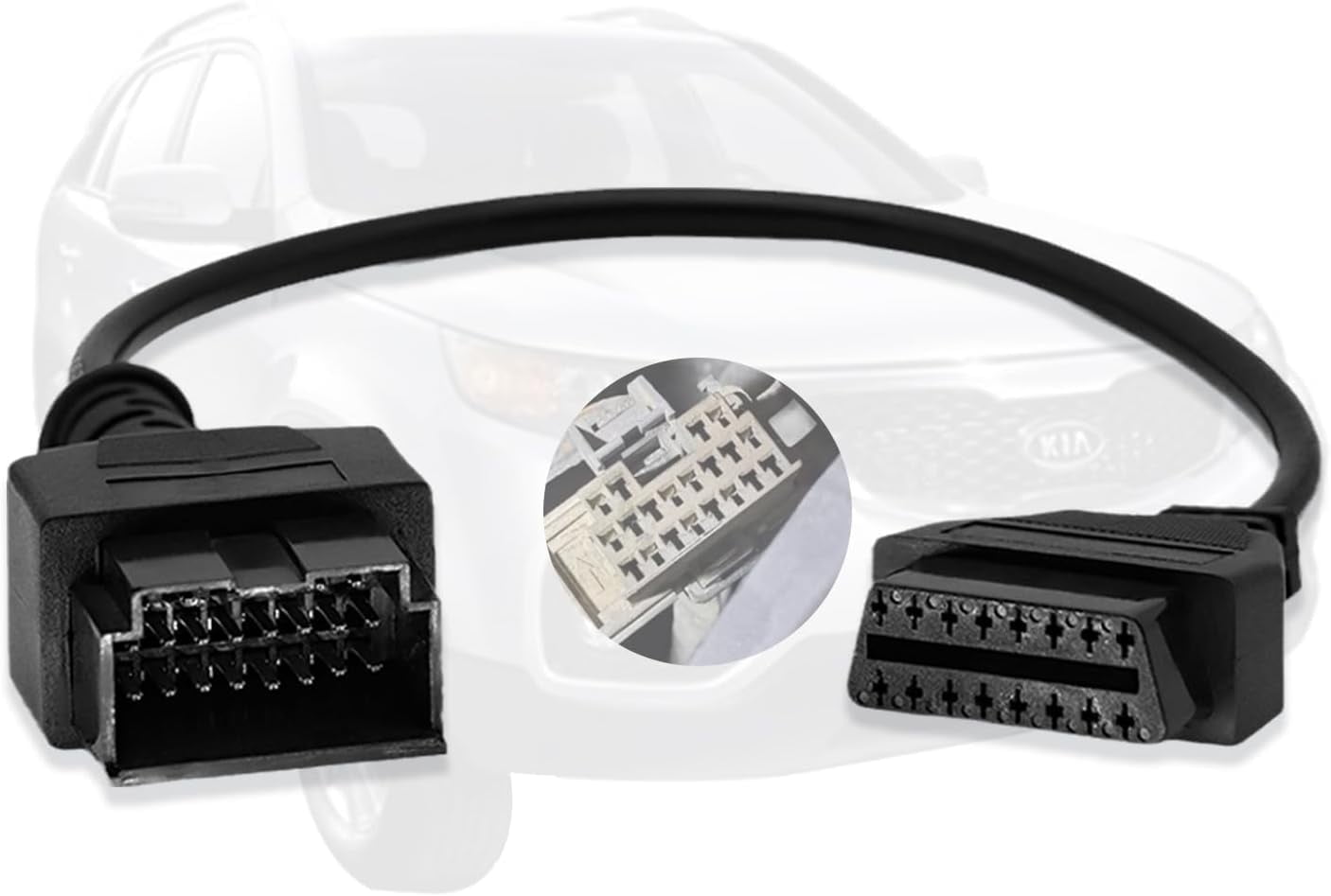 OBD1 to OBD2 Adapter Cable for KIA Vehicles OBD2 16Pin to OBD1 20Pin ...