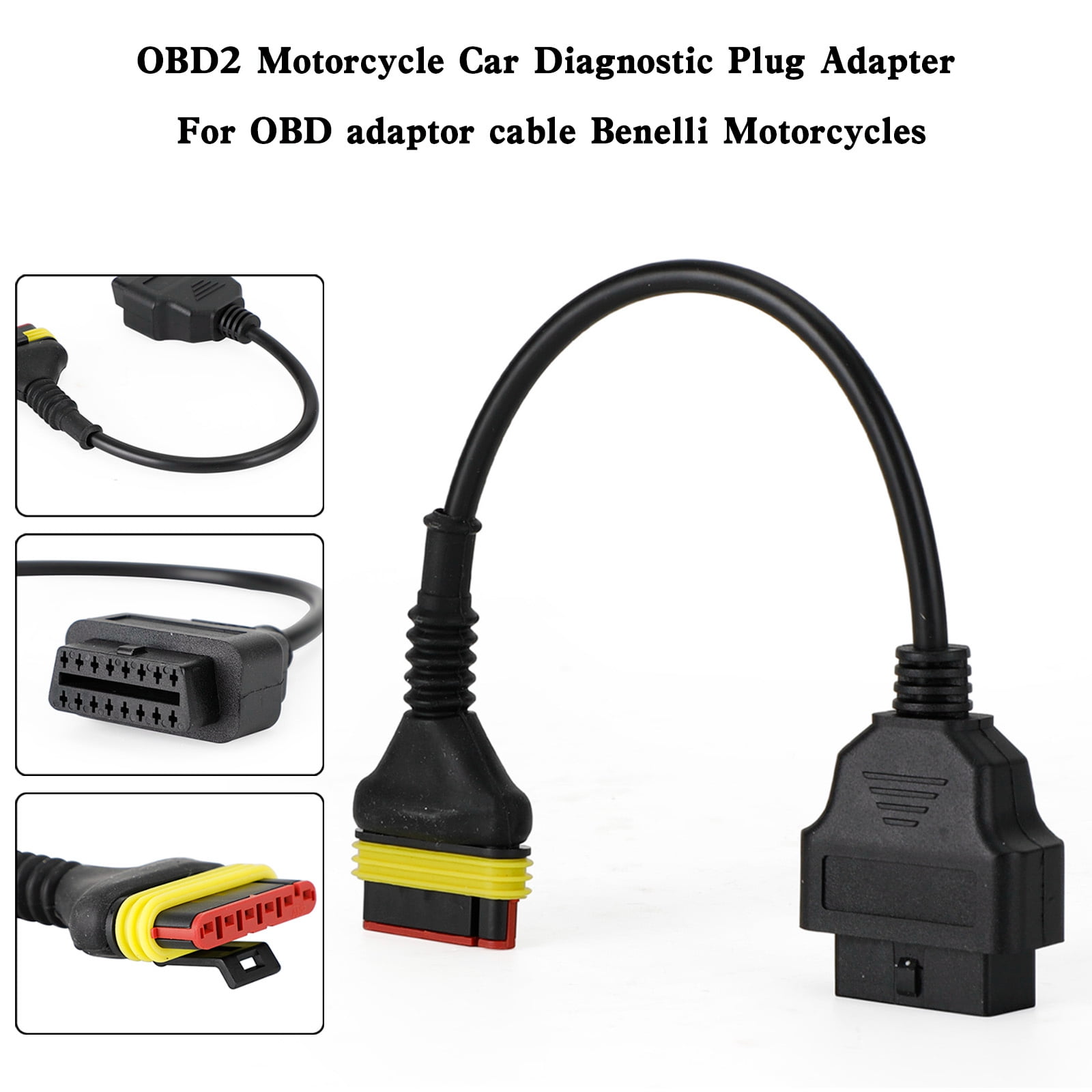 OBD2 6 pin Diagnostic Code Reader Adapter Scanner Cable For Benelli ...