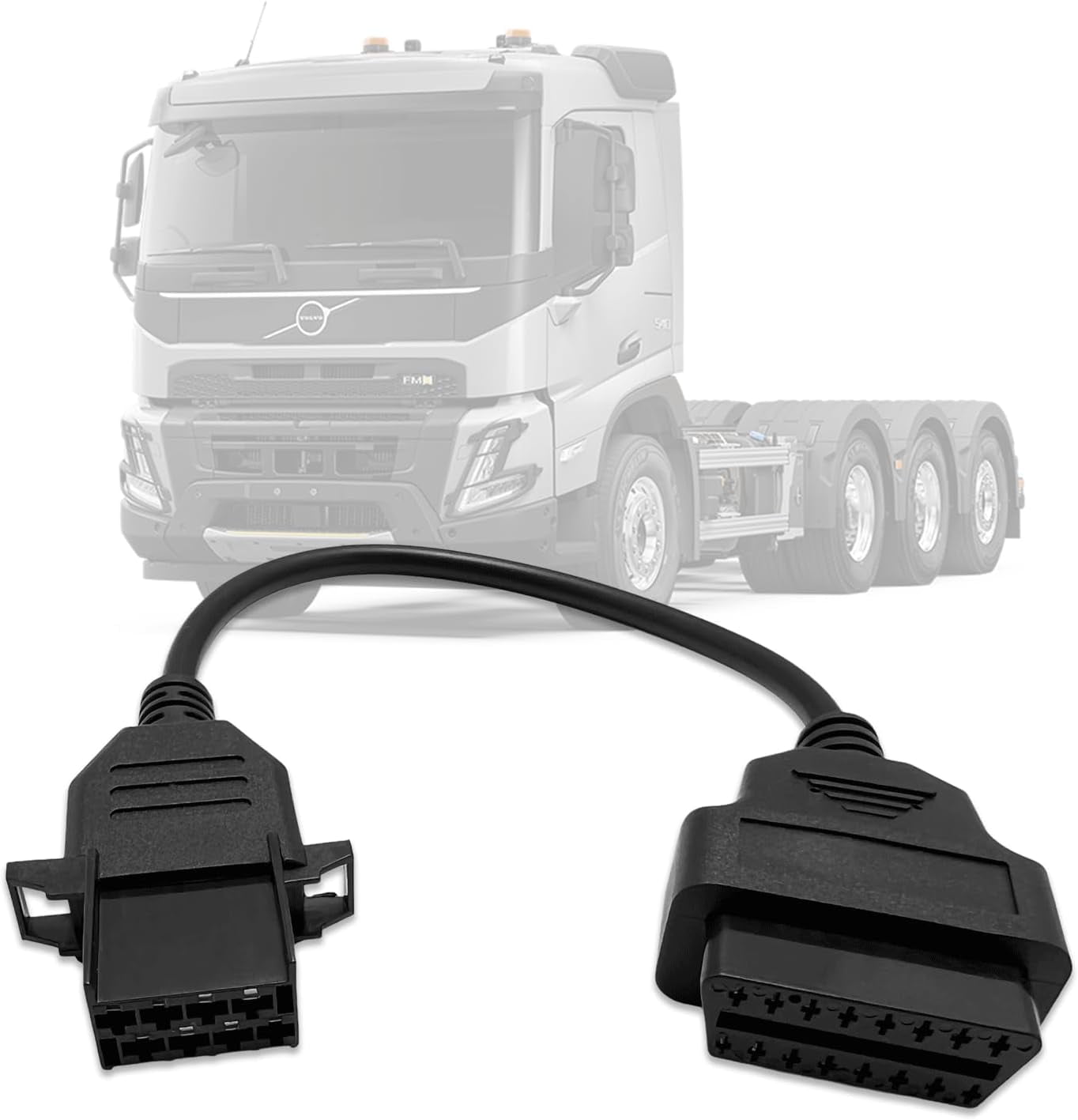 OBD Adapter for Volvo 8 Pin OBD1 to 16 pin OBD2 Diagnostic Cable ...