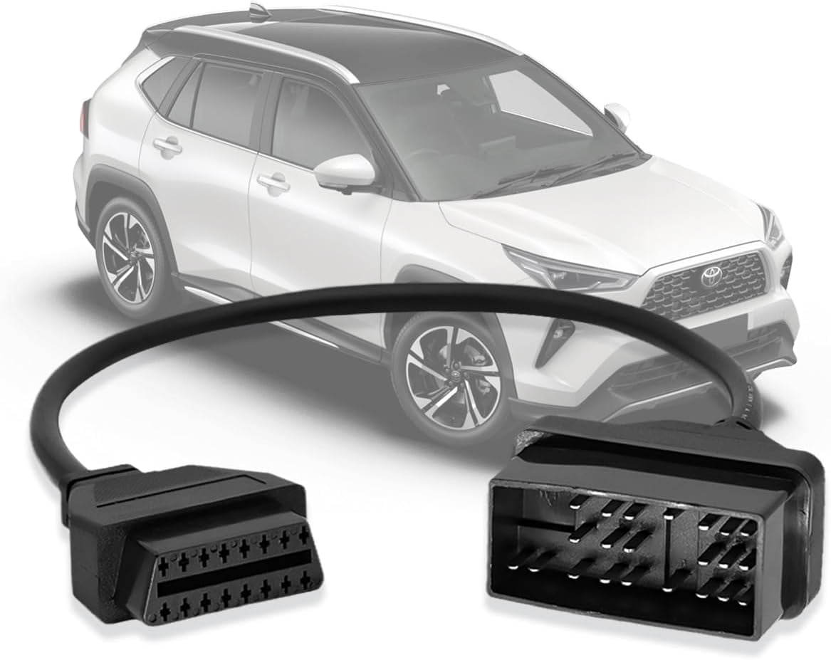 OBD2 Adapter Cable for Toyota Vehicles 22Pin OBD2 16Pin to OBD1 22Pin ...