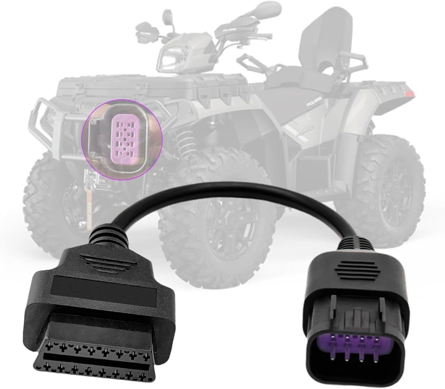 PARANNIC OBD2 Adapter, 8-Pin to 16-Pin Female Connector, Compatible ...