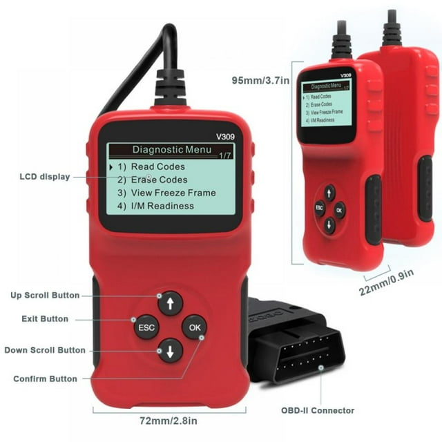 OBD2 Code Readers & Scan Tools Enhanced Car Engine Fault Code OBD ...