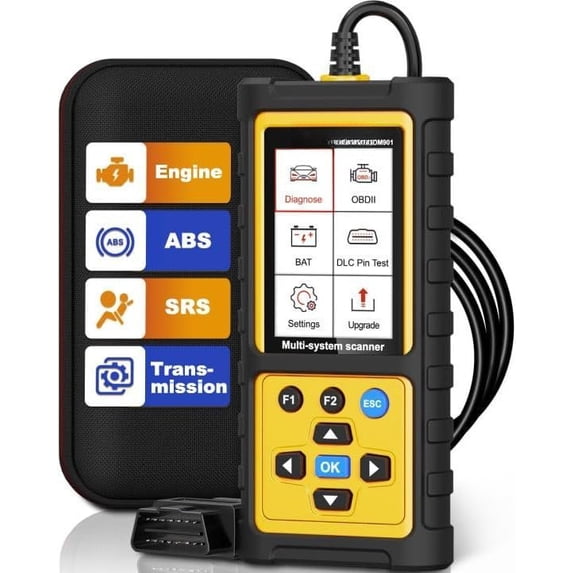 OBD2 Scanner with ABS SRS Transmission, Reset Fault Lights | Check ...