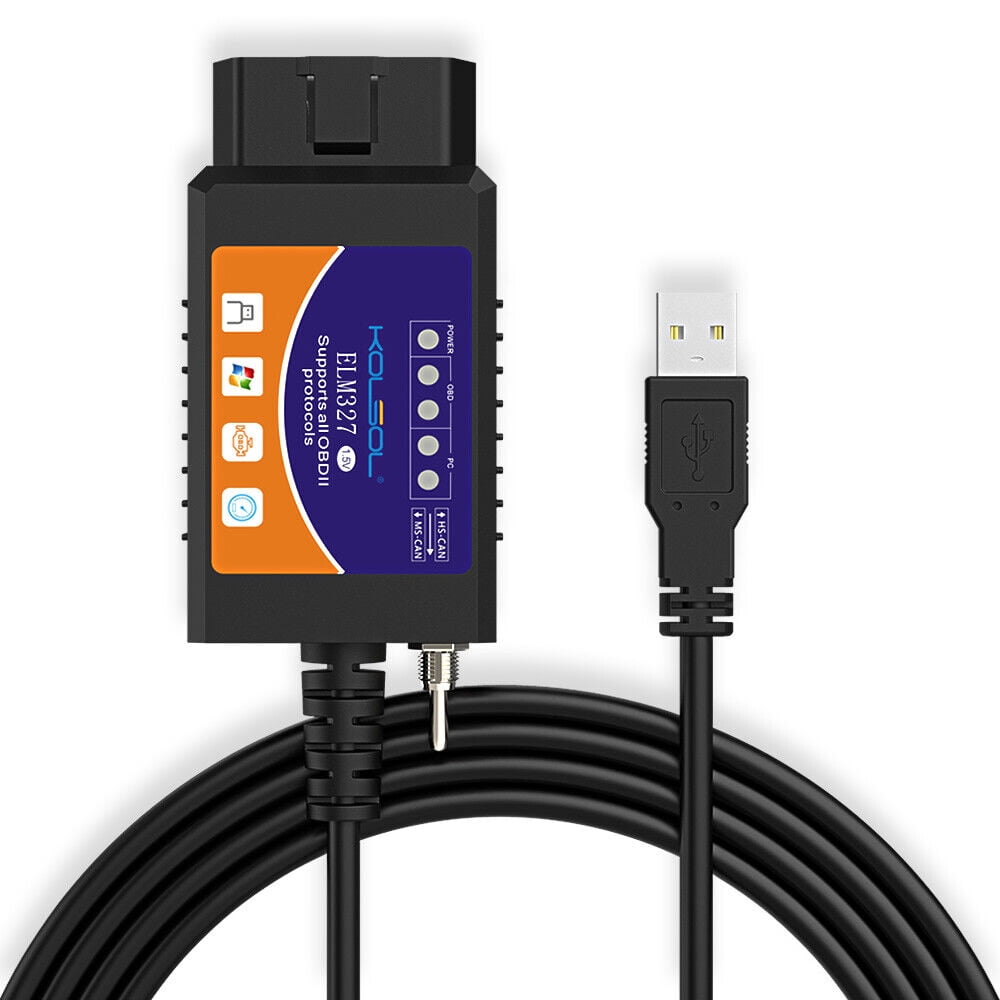 OBD2 Scanner Adapter ELM327 for Ford ELMconfig Forscan OBDII USB ...