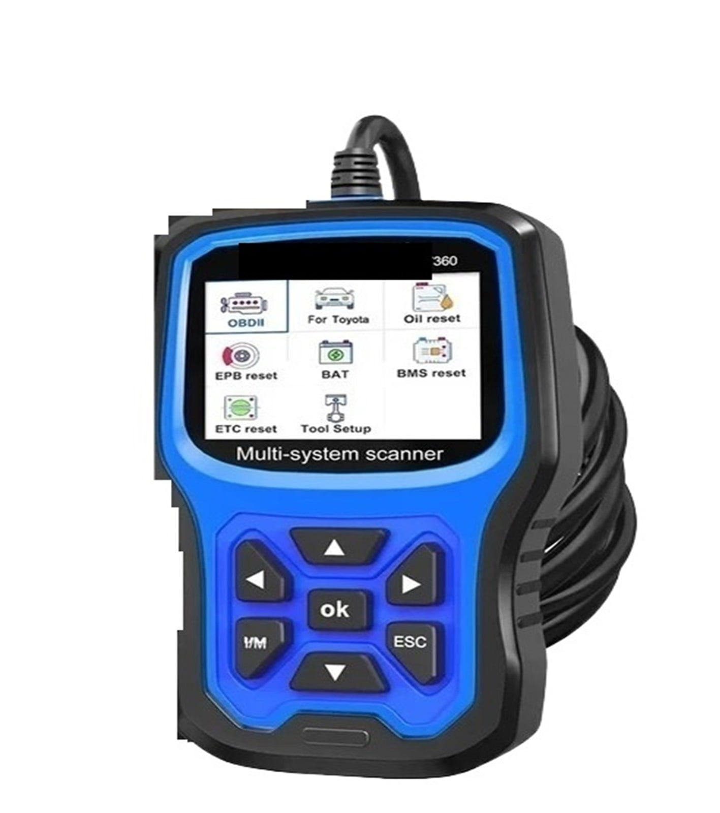 OBD2 Scanner All System Automotive Code Reader ABS EPB SRS OIL BAT ...