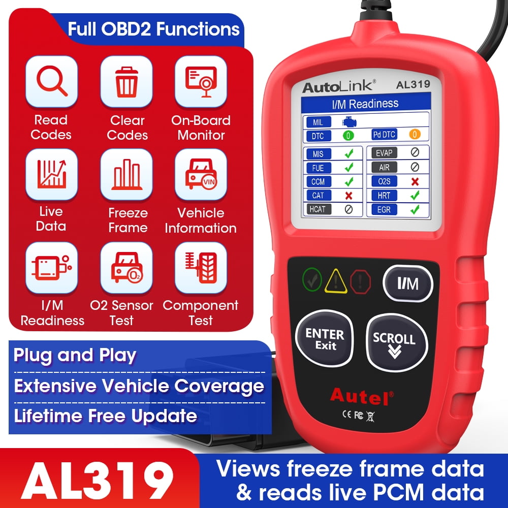 OBD2 Scanner Autel AL319, Code Reader, Autel Auto Diagnostic Scanner ...