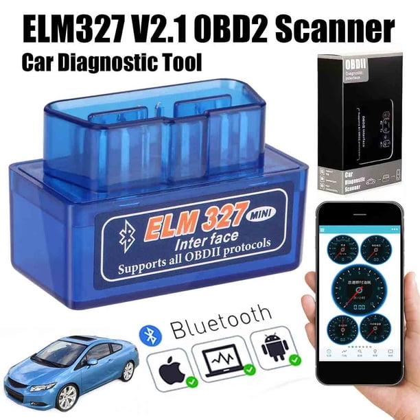 OBD2 Scanner Bluetooth for iPhone iOS Android OBDII Car Diagnostic Scan ...