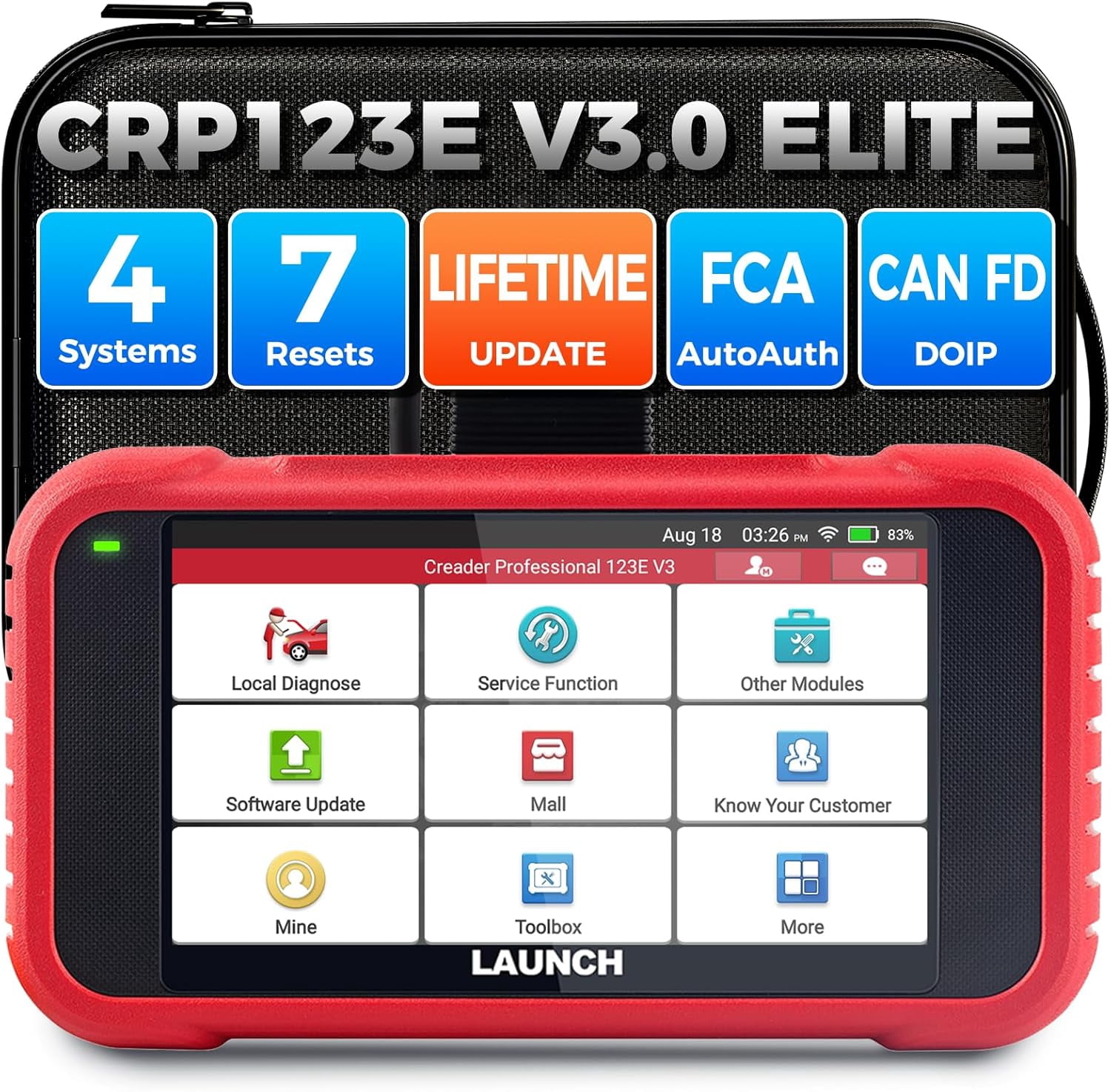 OBD2 Scanner CRP123E Car Scanner Engine Transmission ABS Airbag Scan ...