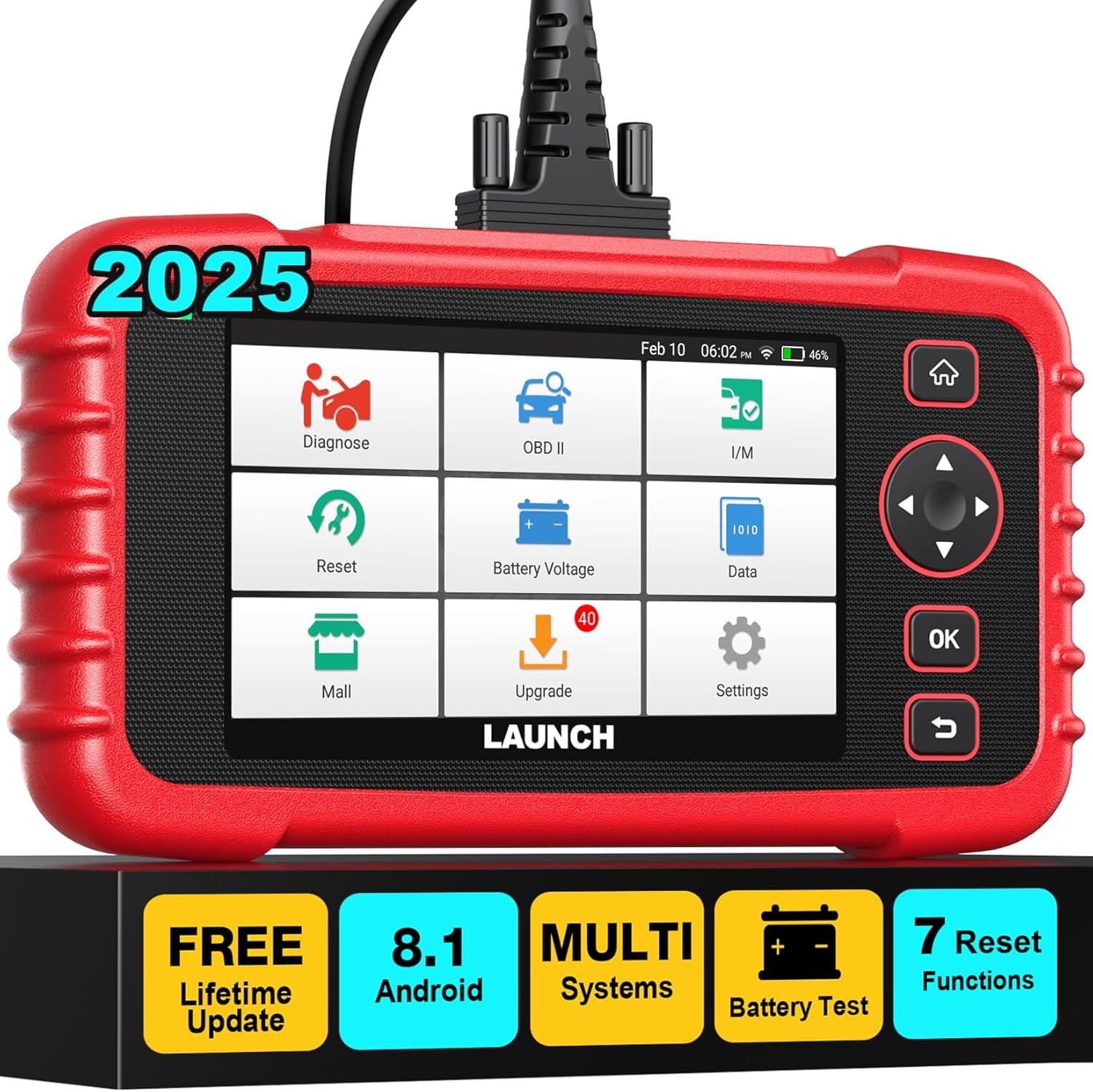 OBD2 Scanner CRP123X Elite, 2025 Lifetime Free WiFi Update scan Tool ...