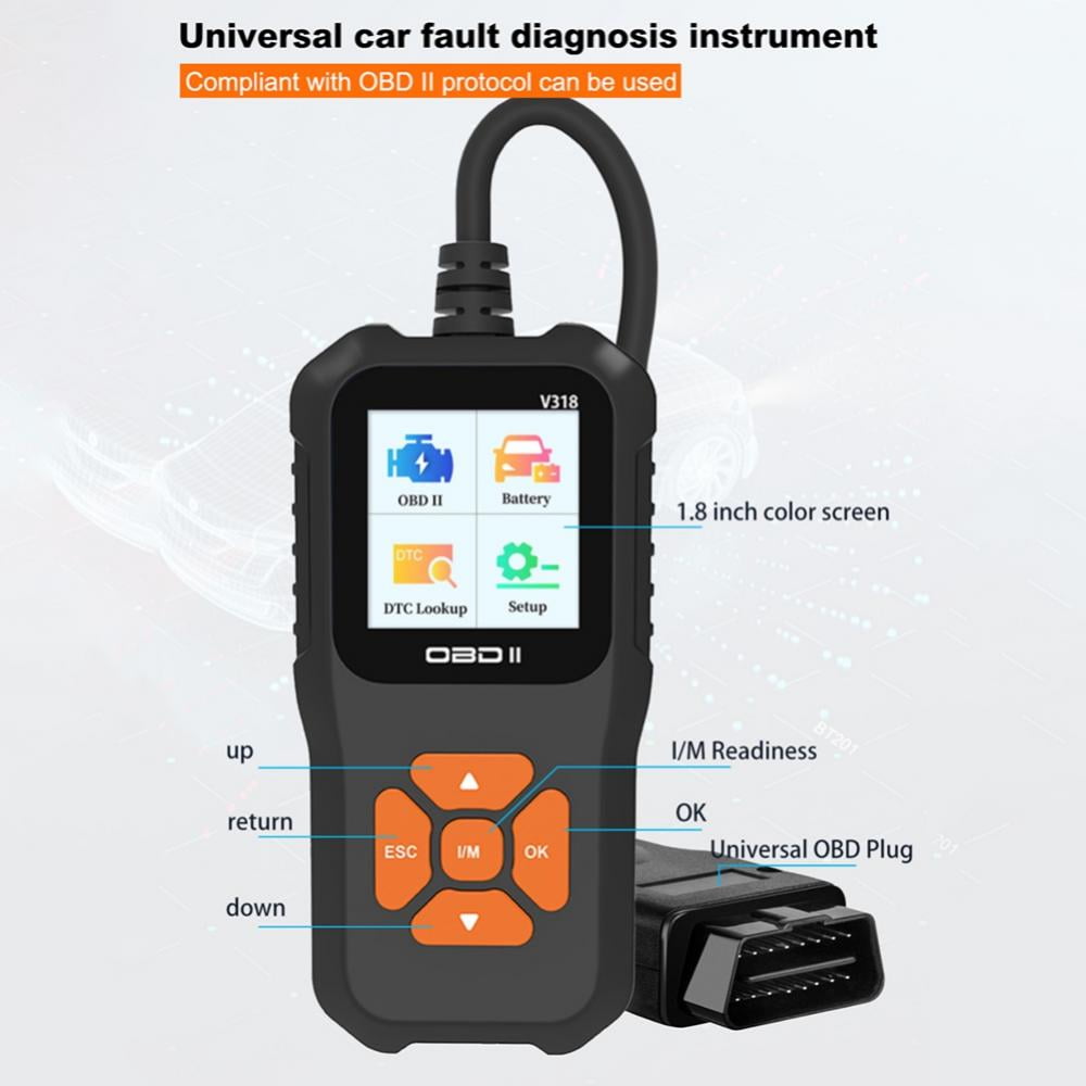 OBD2 Scanner Code Reader for Car Check Engine, Automotive CAN Diagnostic Tool, Read and Erase ...