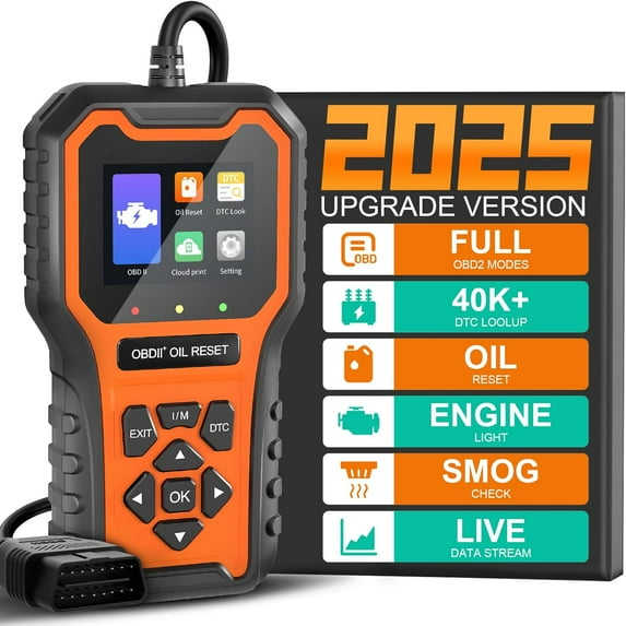 OBD2 Scanner, Code Reader OBDII Scan Tool for Check Engine Light/Oil ...