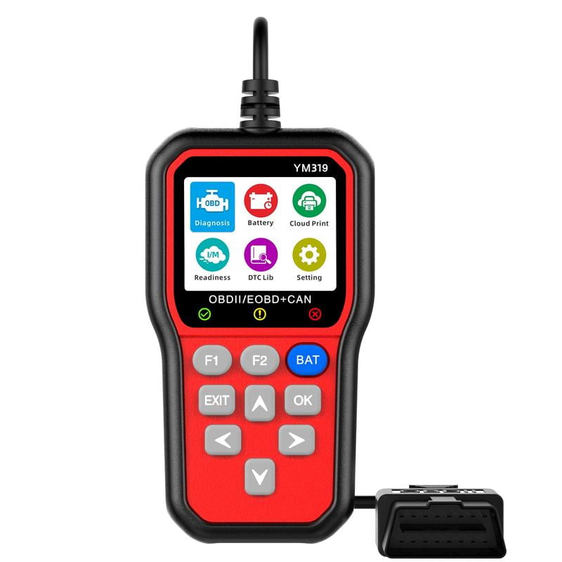 OBD2 Scanner Diagnose Tool - Battery Tester 2 in 1, Read/Clear Car ...