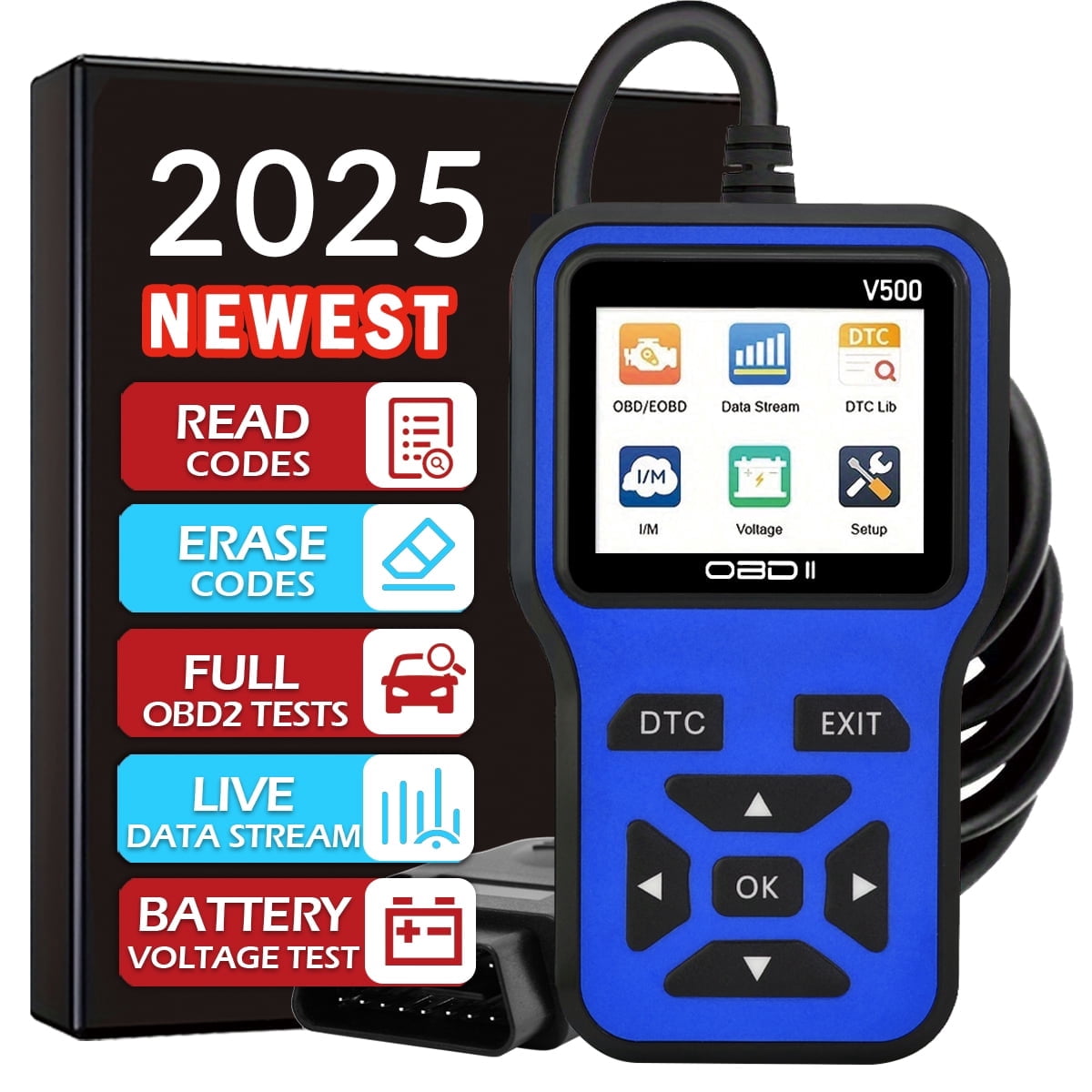 OBD2 Scanner Diagnostic Tool - Check Engine Light Code Scanner Tool ...