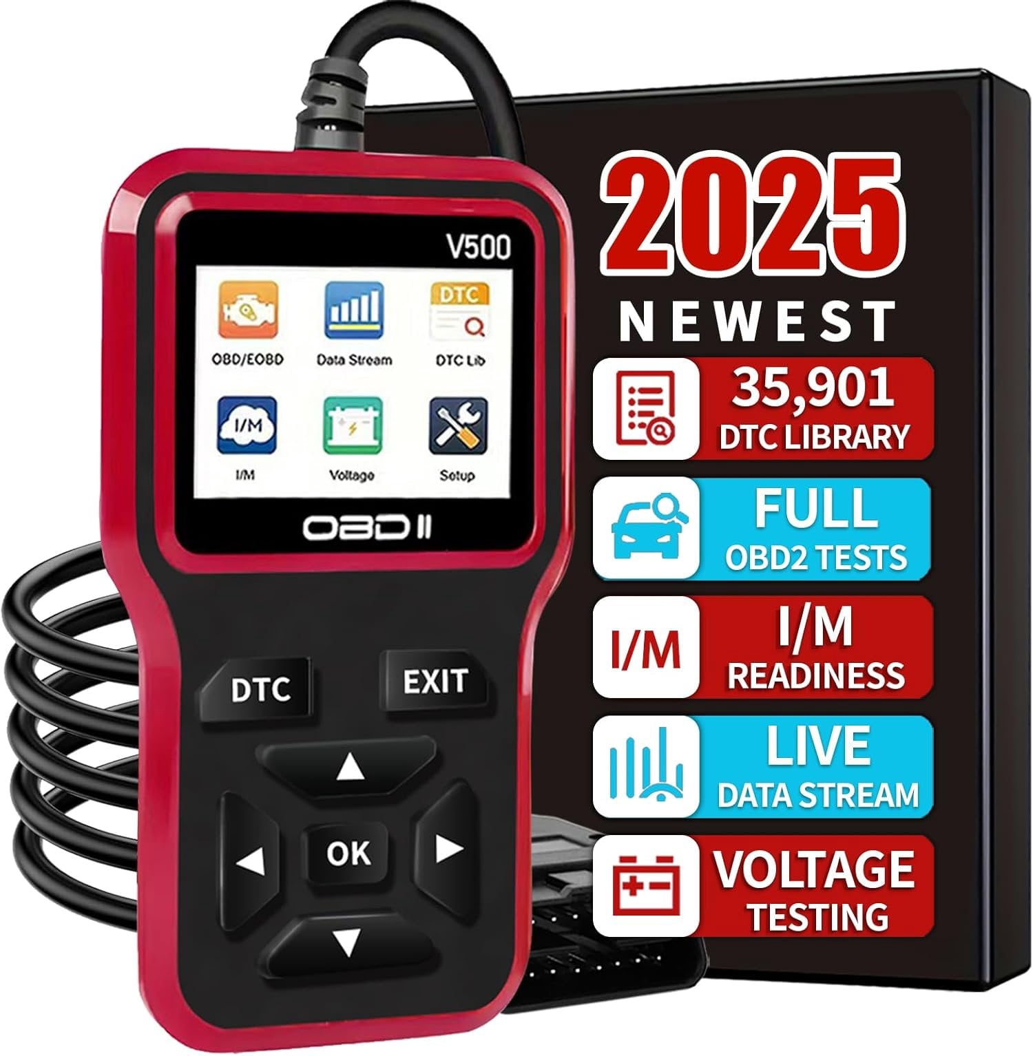 OBD2 Scanner Diagnostic Tool - Check Engine Light Code Scanner Tool ...
